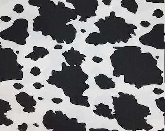 Cow Print Fabric Pink Cow Blobs by Amy G Pink White Kids Farm Animals ...
