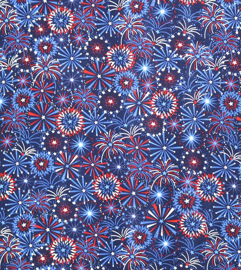 Star Fireworks Fabric 100% Cotton Novelty Fabric | Etsy