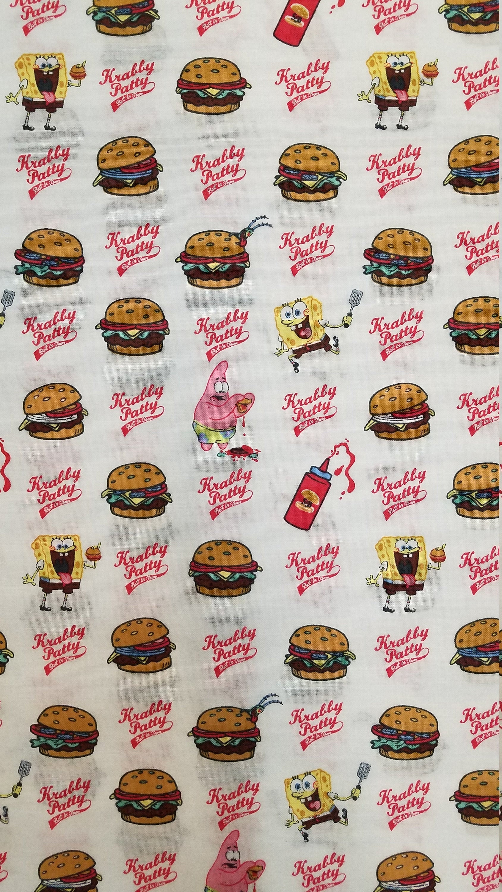 Spongebob Patrick Patties Fabric 100% Cotton Quilter's - Etsy