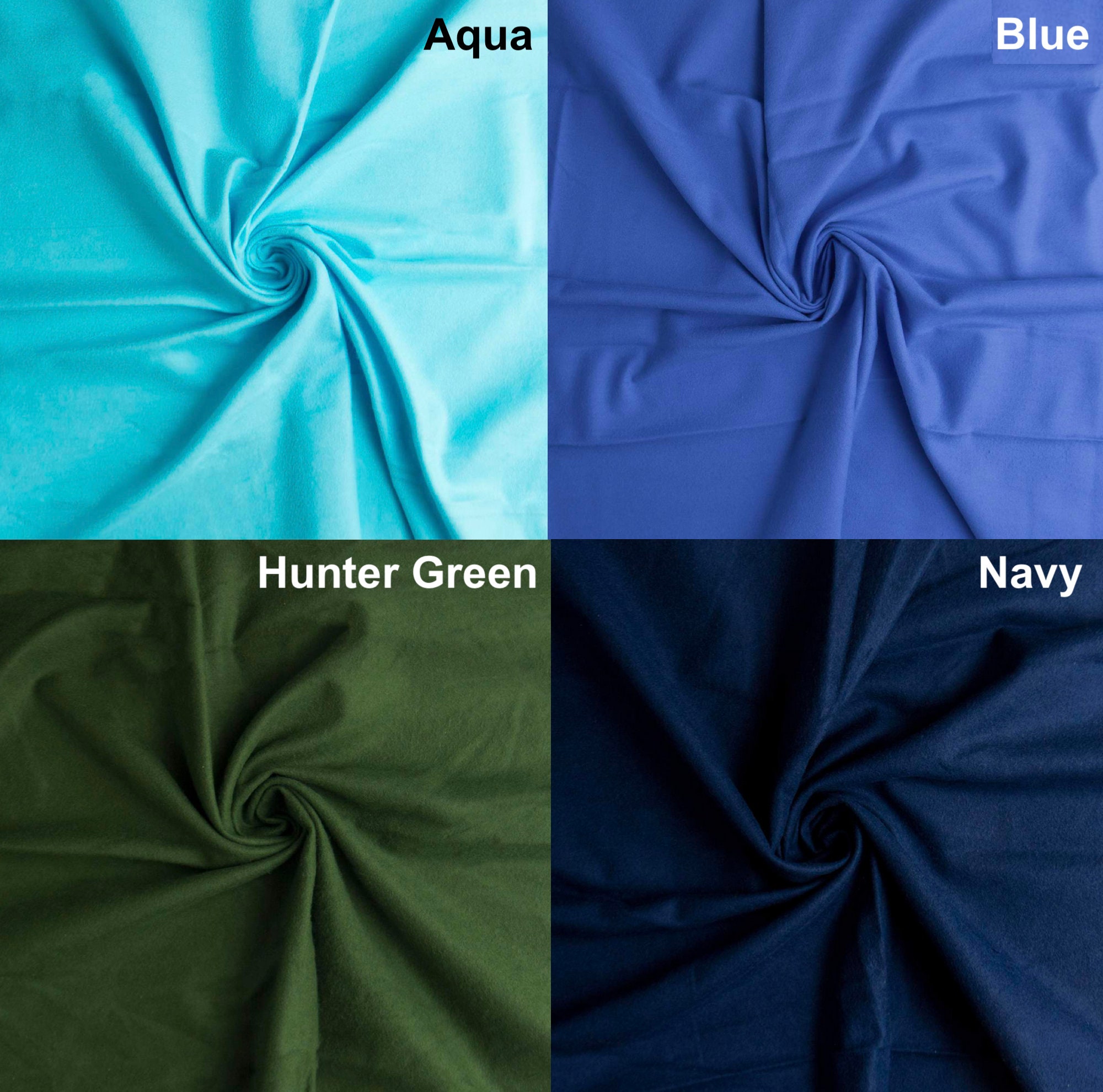 Solid Color FLANNEL Fabric, By-the-yard and Fat Quarter Increments ...