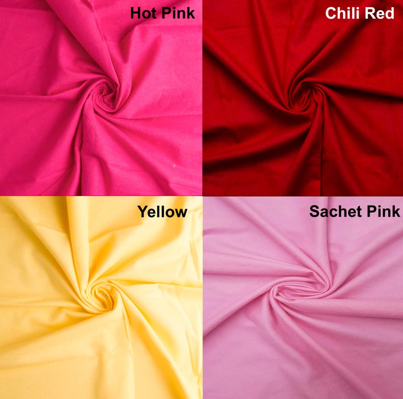 Solid Color FLANNEL Fabric, By-the-yard and Fat Quarter Increments ...