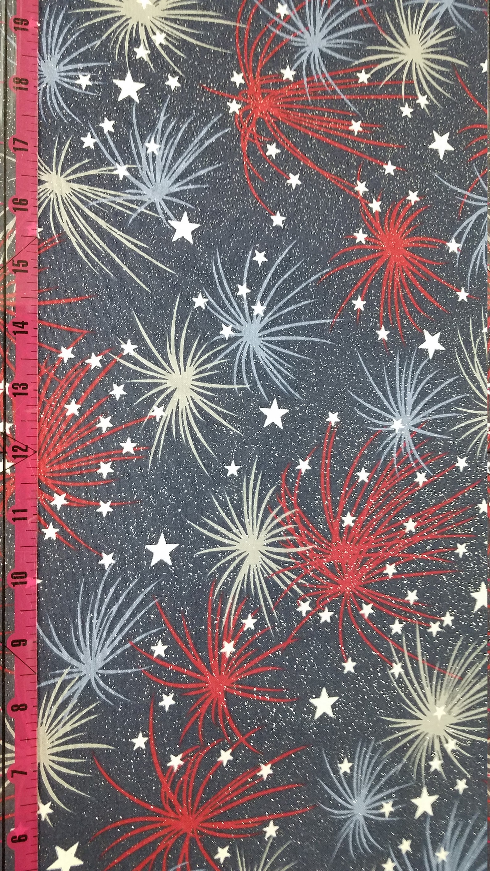Fireworks With Stars, Glitter Fabric , 100% Cotton, Novelty Cotton, By ...