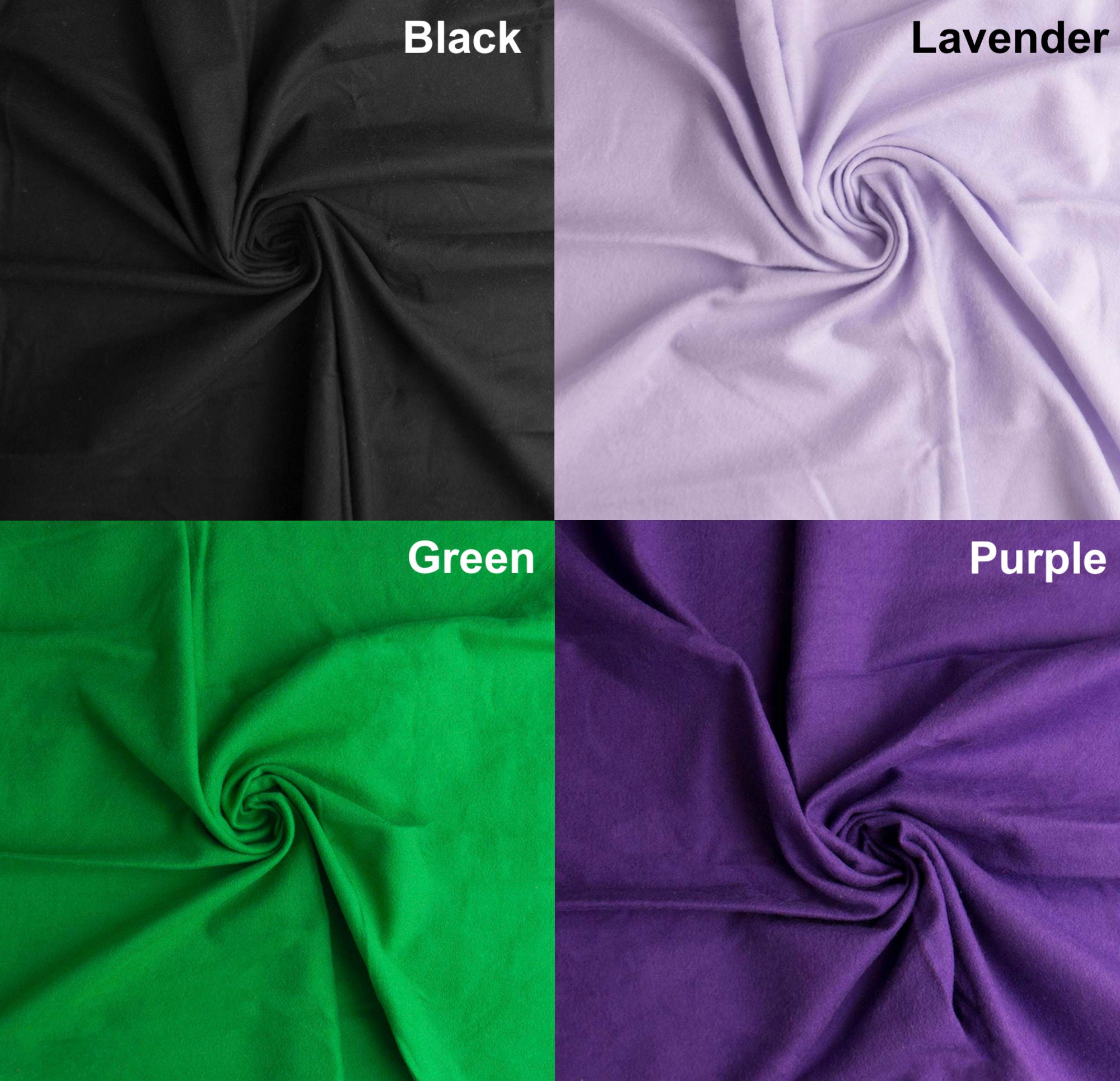 Solid Color FLANNEL Fabric, By-the-yard and Fat Quarter Increments ...