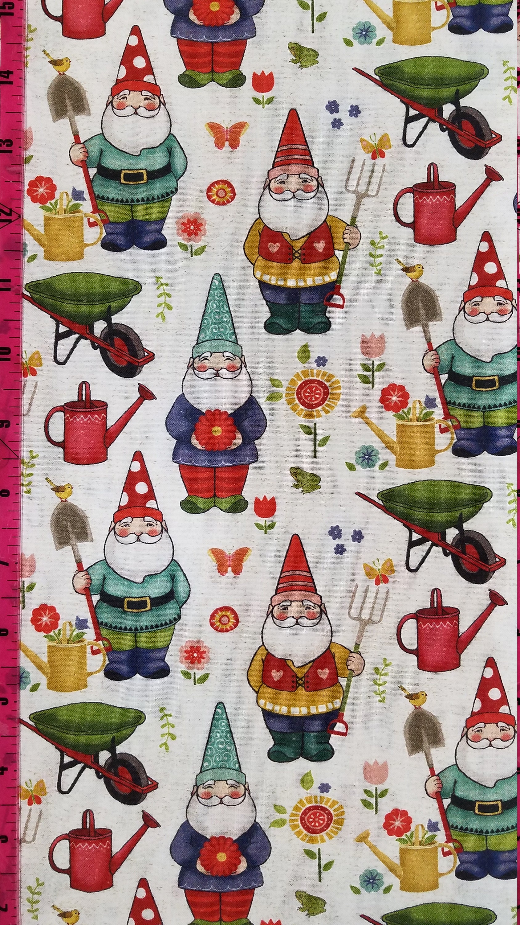 Garden Gnomes Fabric 100% Cotton Quilter's Cotton - Etsy