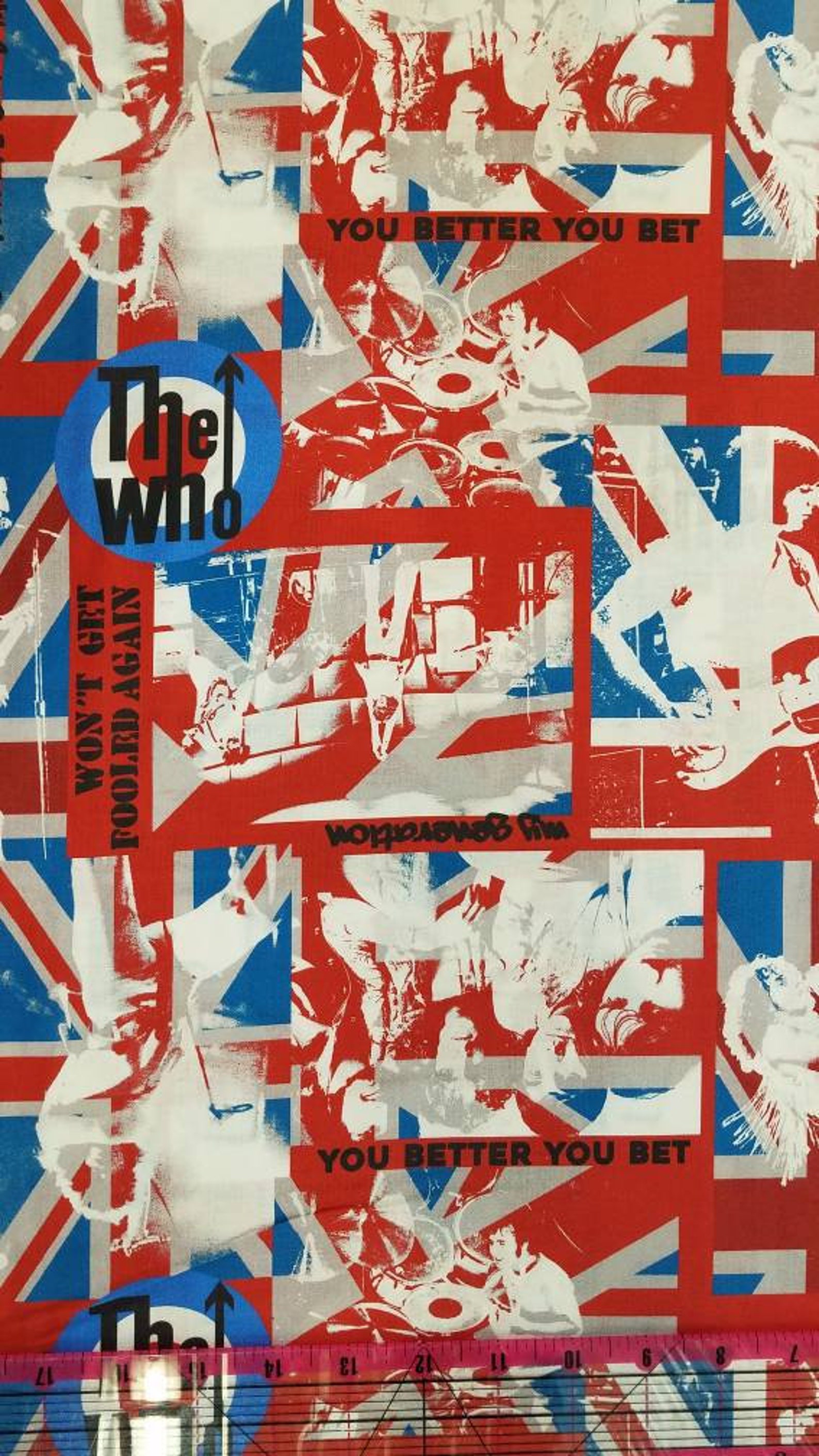 The Who - Flag Fabric, 100% Cotton, Novelty Fabric, By-the-yard and Fat ...