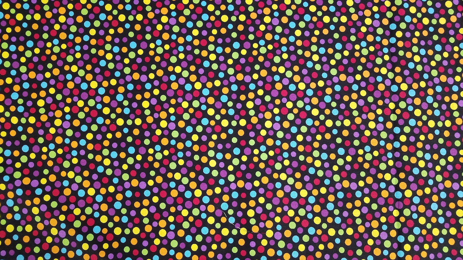 Multi Color Dot Black Fabric 100% Cotton Quilter's | Etsy