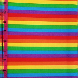 Rainbow Stripe, Fabric, 100% Cotton, Quilter's Cotton, By-the-yard and ...
