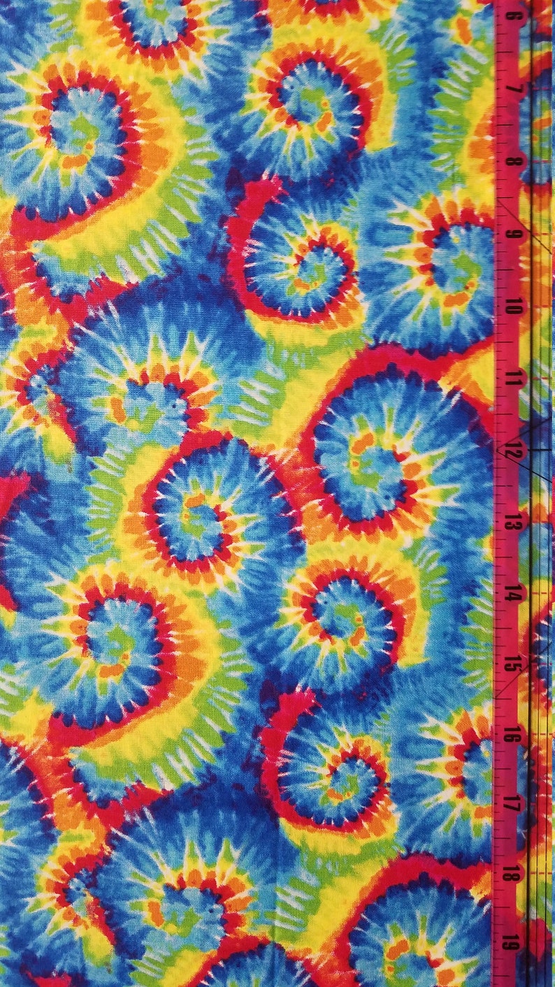 Bright Tie Dye Allover Fabric 100% Cotton Novelty Fabric - Etsy