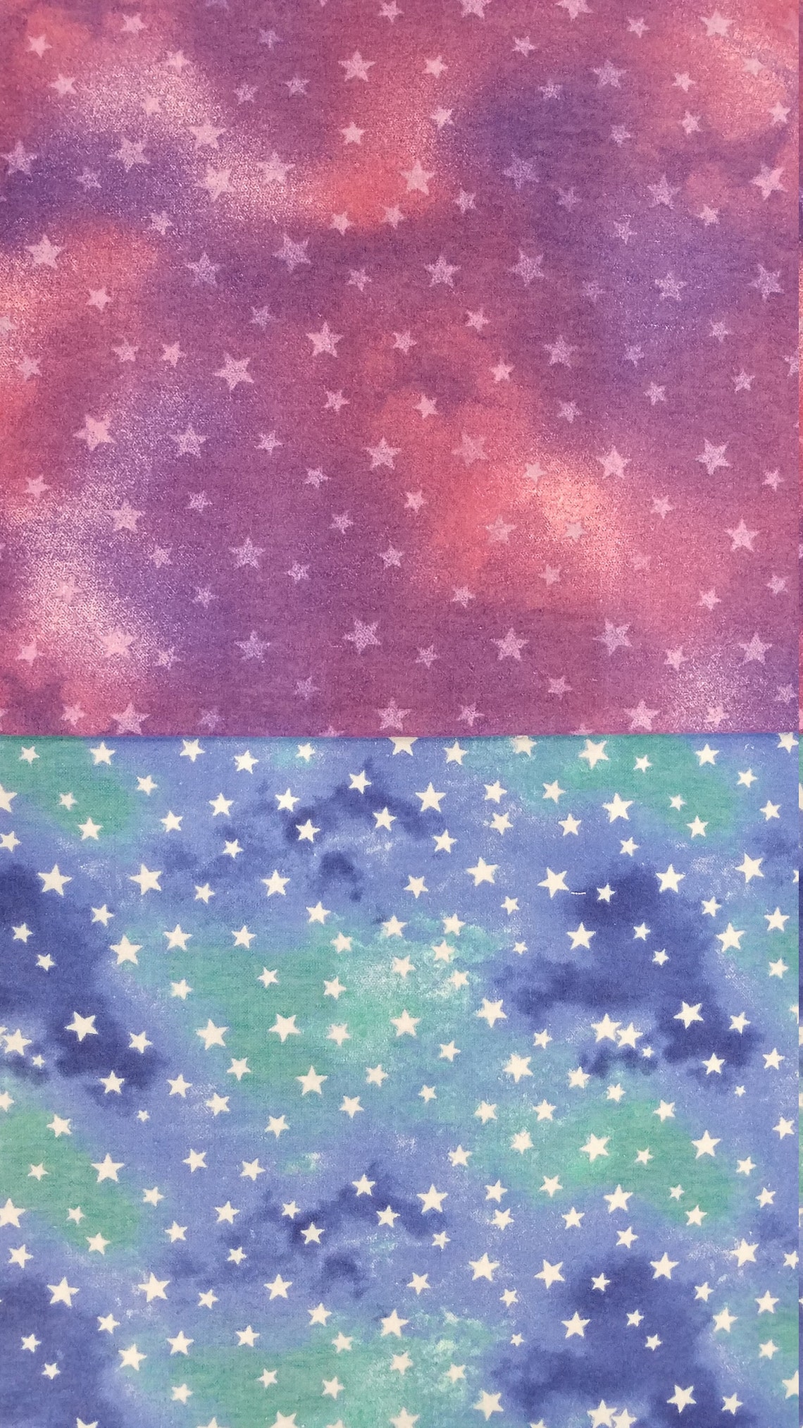 Stars on Tie Dye Purple FLANNEL Fabric 100% Cotton - Etsy