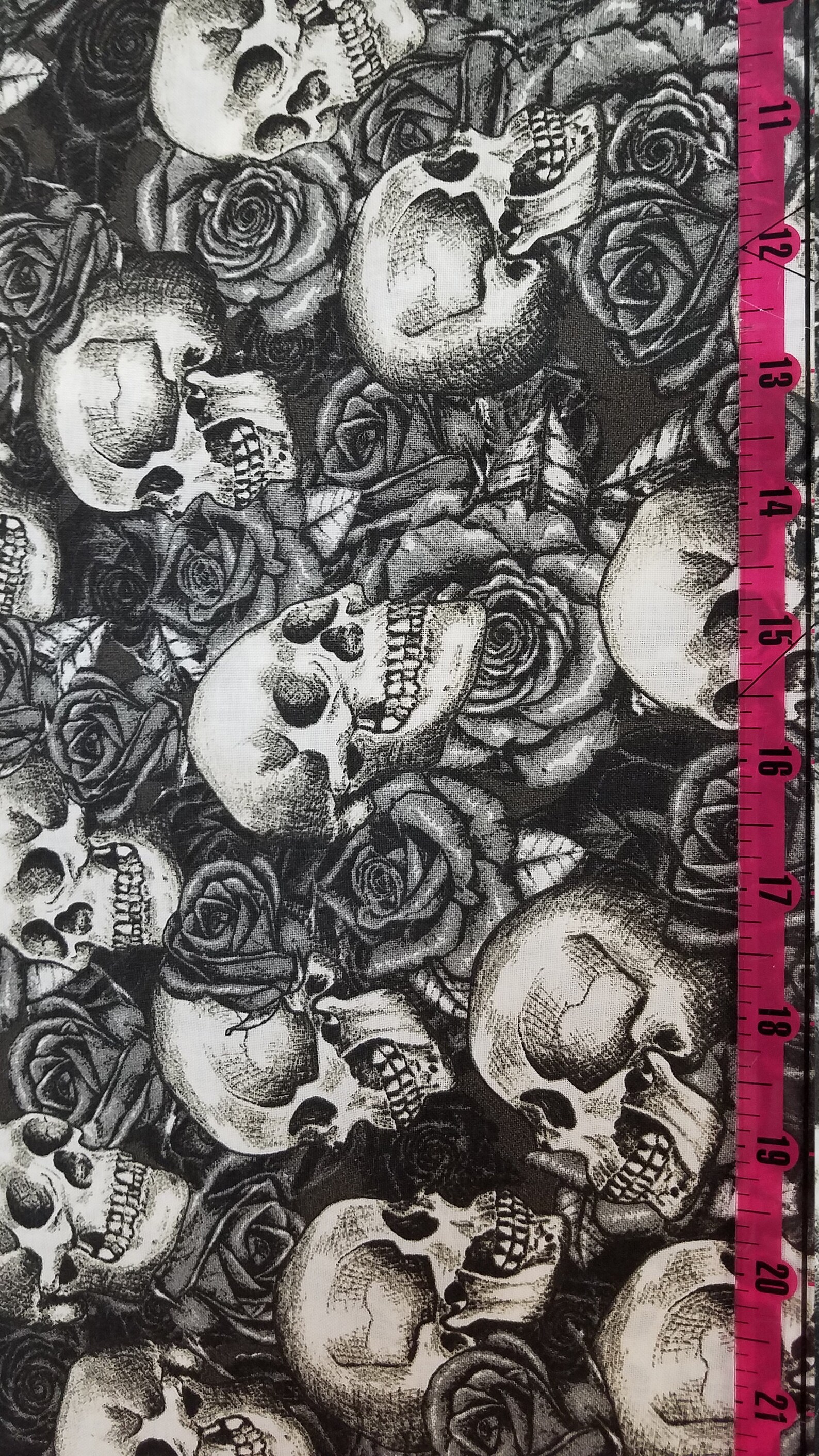 Skulls and Roses Fabric 100% Cotton Quilter's Cotton - Etsy