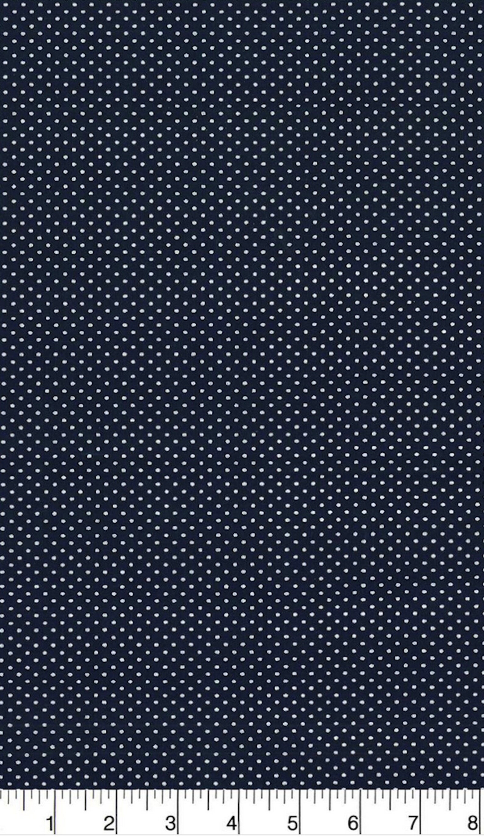 Navy With White Dots, Fabric, 100% Cotton, Quilter's Cotton, By-the ...