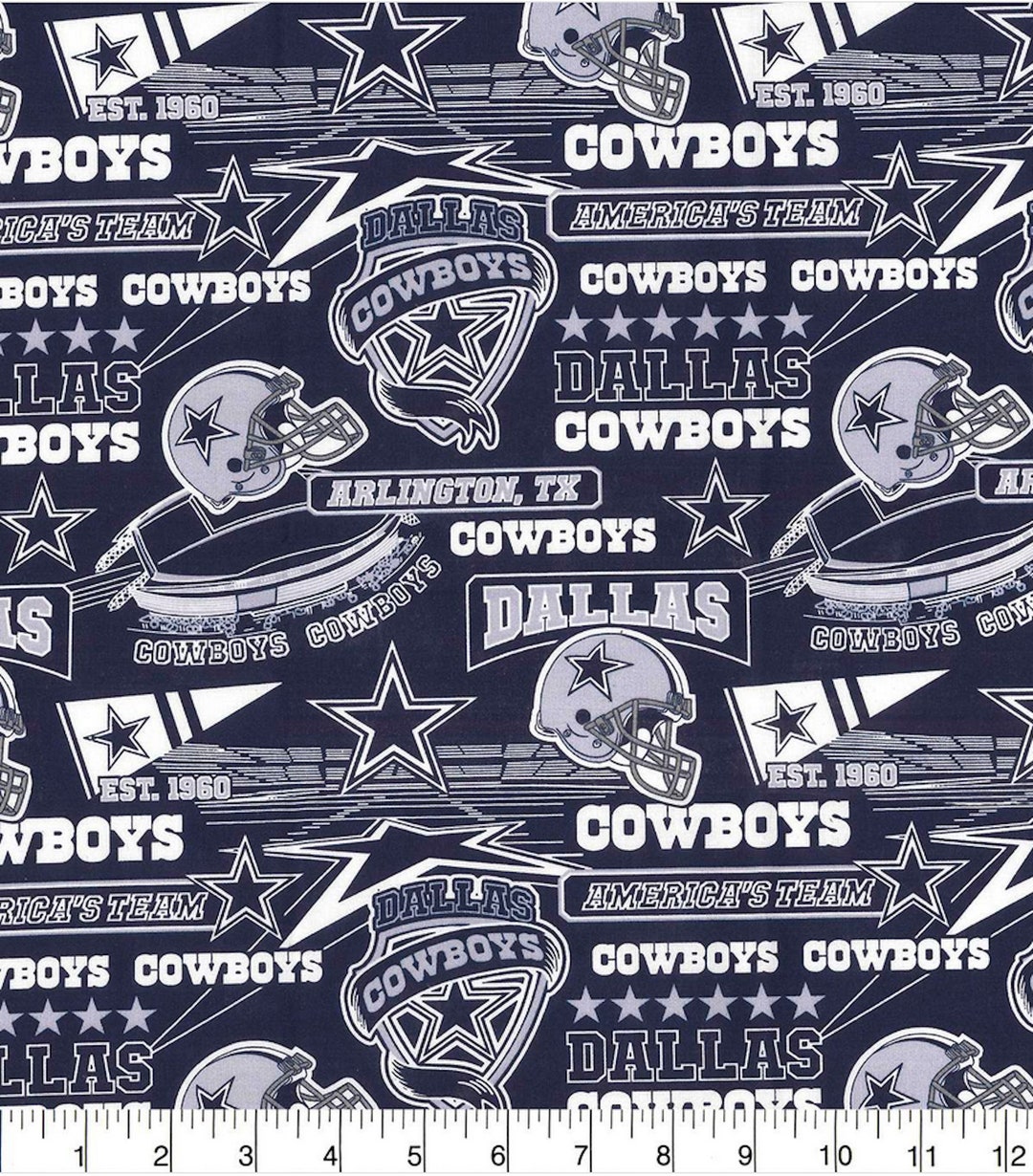 Dallas Cowboys Fabric, 100% Cotton, Novelty Fabric, Remnant- End of ...