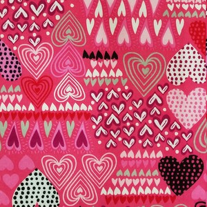 Sketched Heart FLANNEL Fabric, 100% Cotton, By-the-yard and Fat Quarter ...