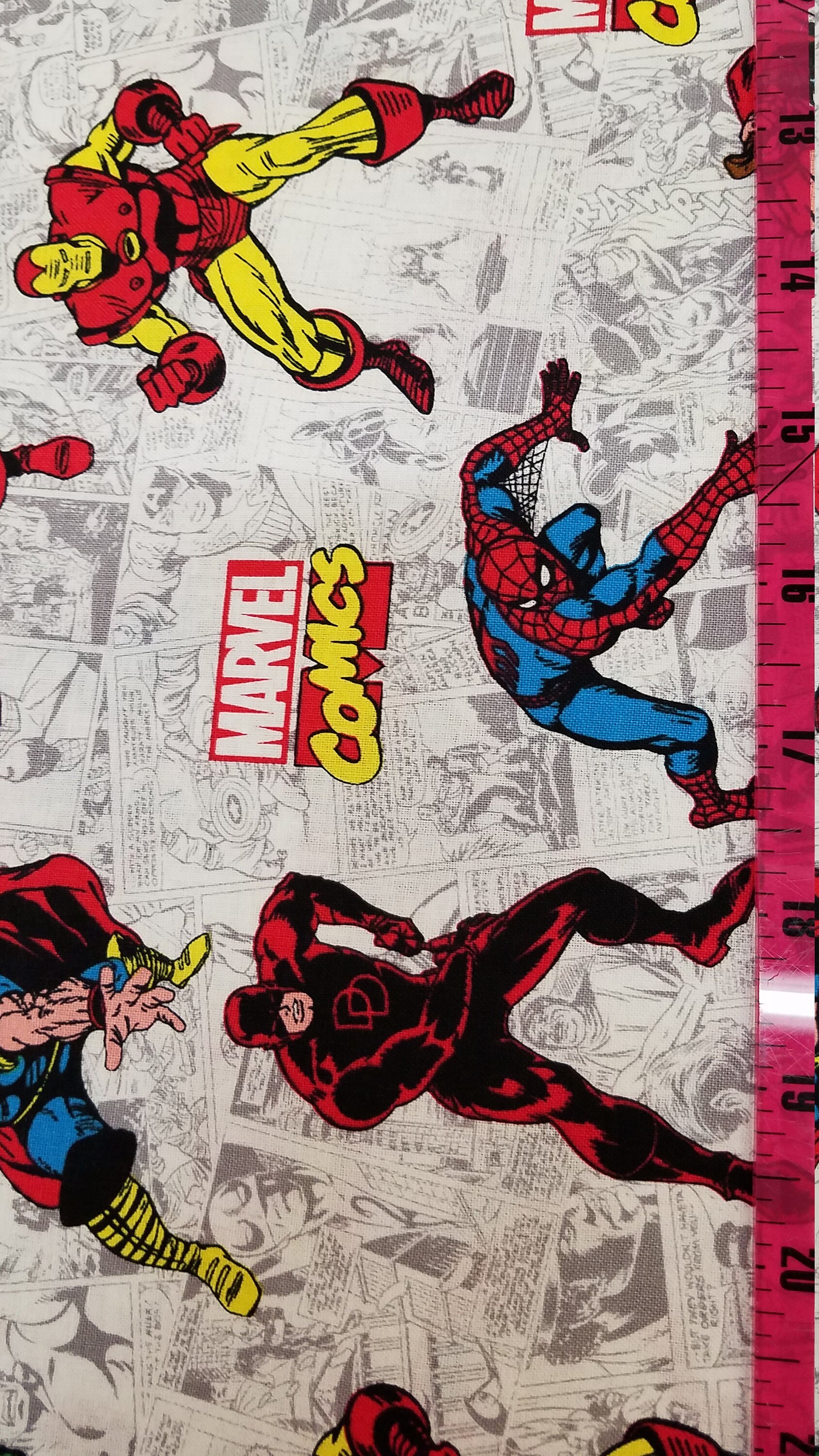 Marvel Comic 100% Cotton Novelty Fabric By-the-Yard | Etsy