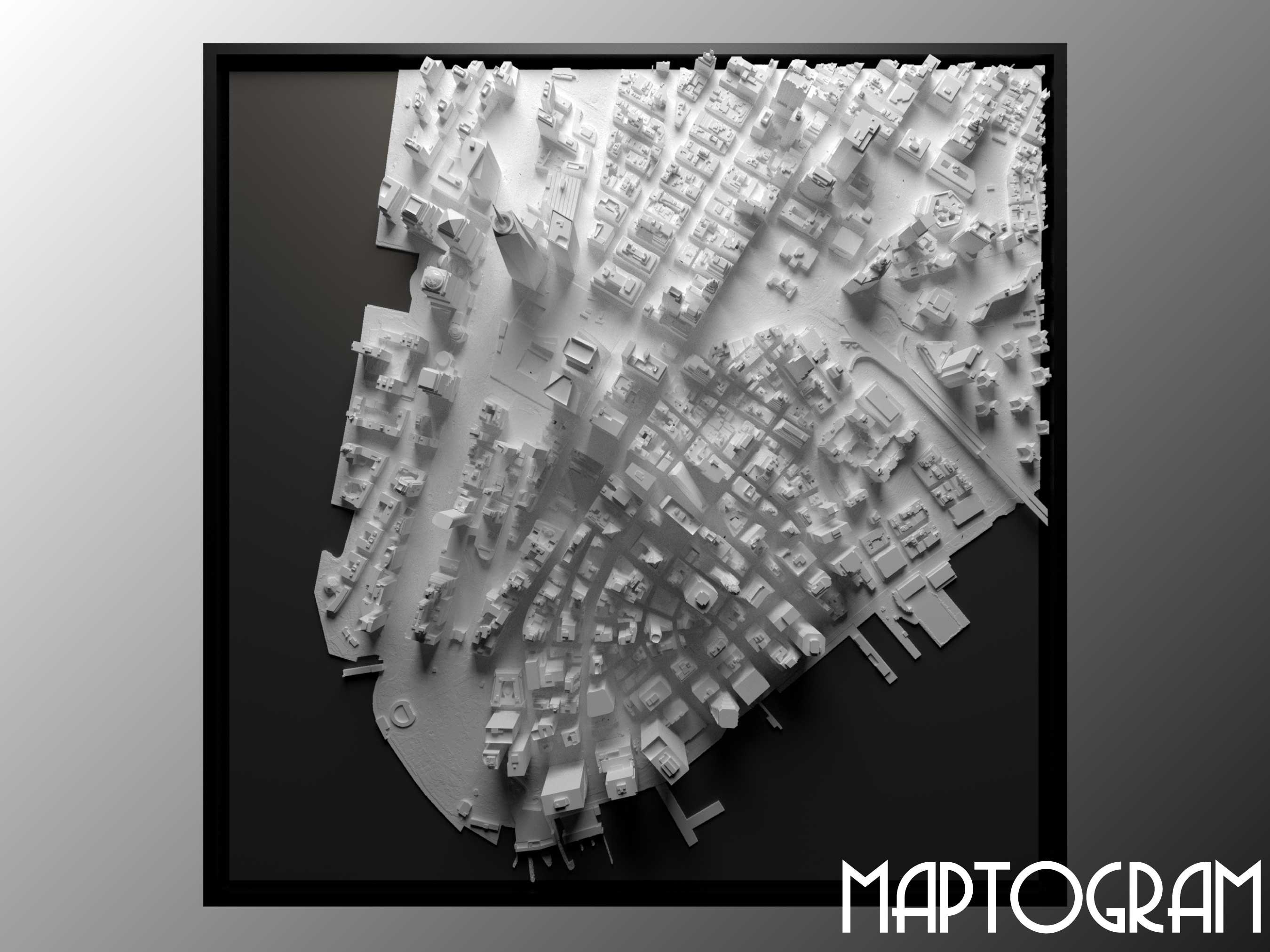 3d Manhattan, World Map, 3D NYC, 3d Print Stl File, New York City ...