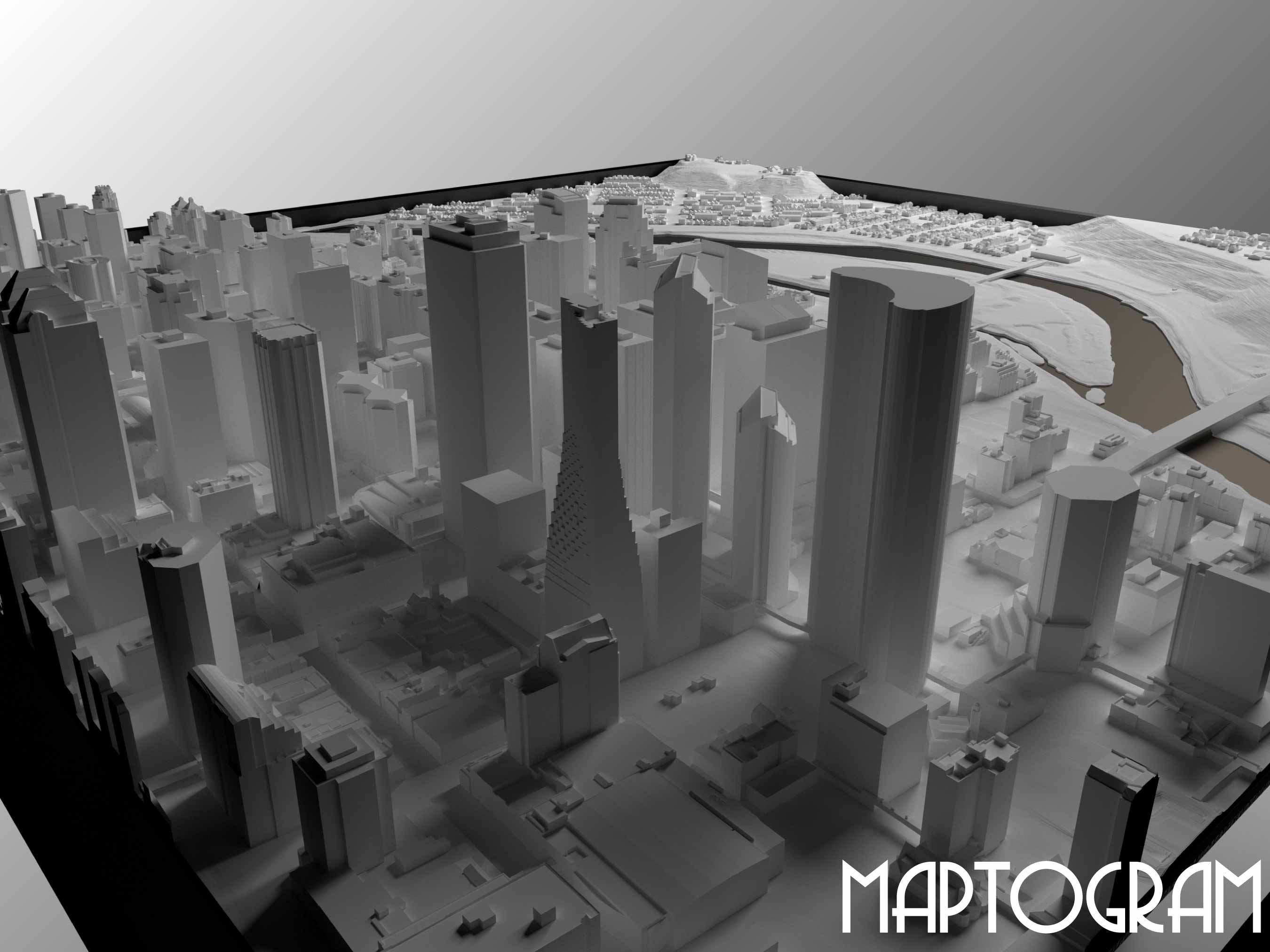 Calgary 3D Print File | Digital Files | 3D Printable City Model | STL ...