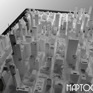 3D Chicago, World Map, 3D USA, 3d Print Stl File, Chicago Skyline ...