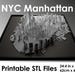 3d Manhattan, World Map, 3D NYC, 3d Print Stl File, New York City ...