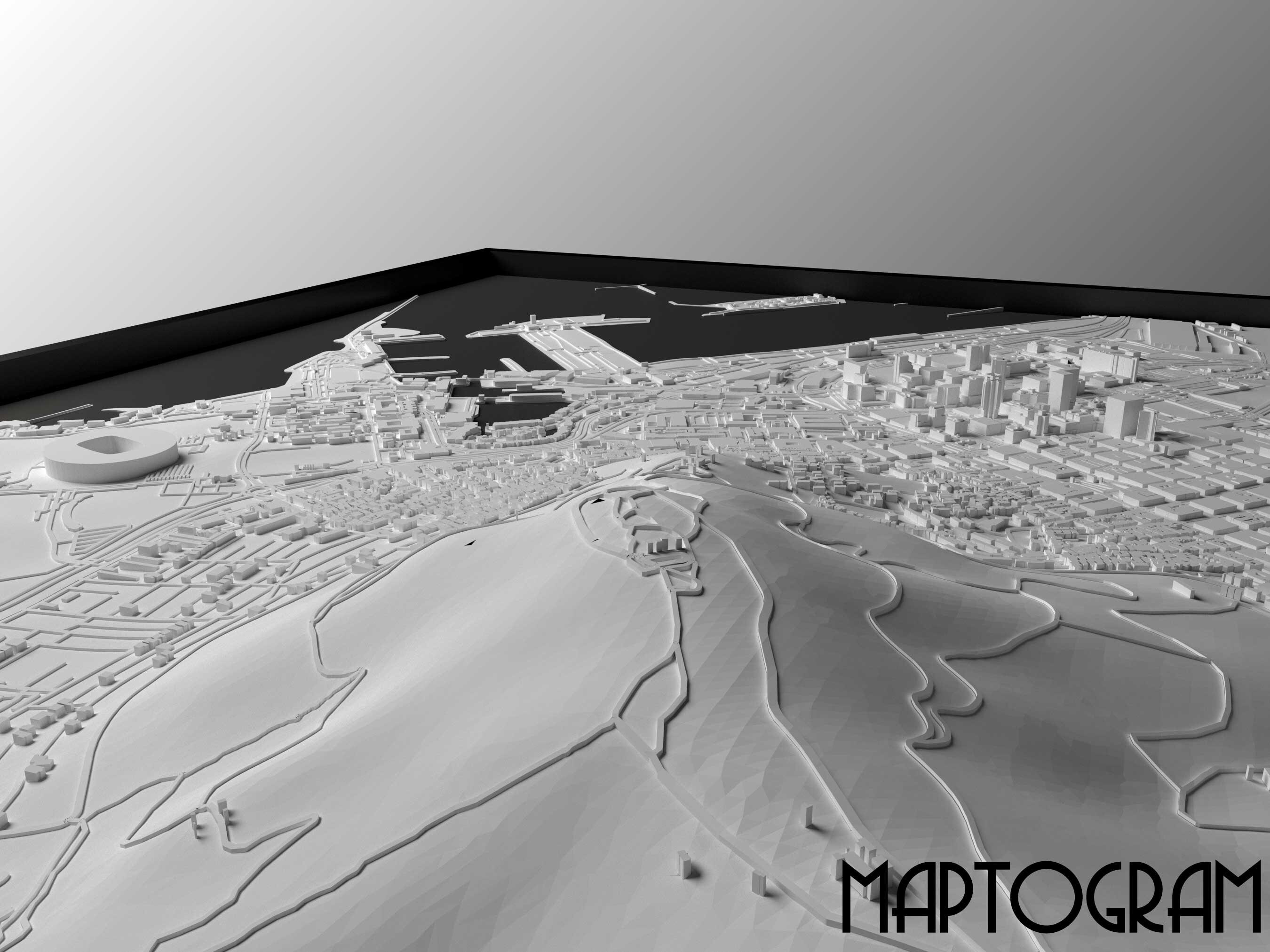 3d Cape Town, World Map, 3d Cape Town, 3d Printing Stl File, Cape Town ...