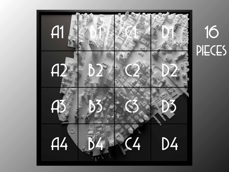 3d Manhattan, World Map, 3D NYC, 3d Print Stl File, New York City ...