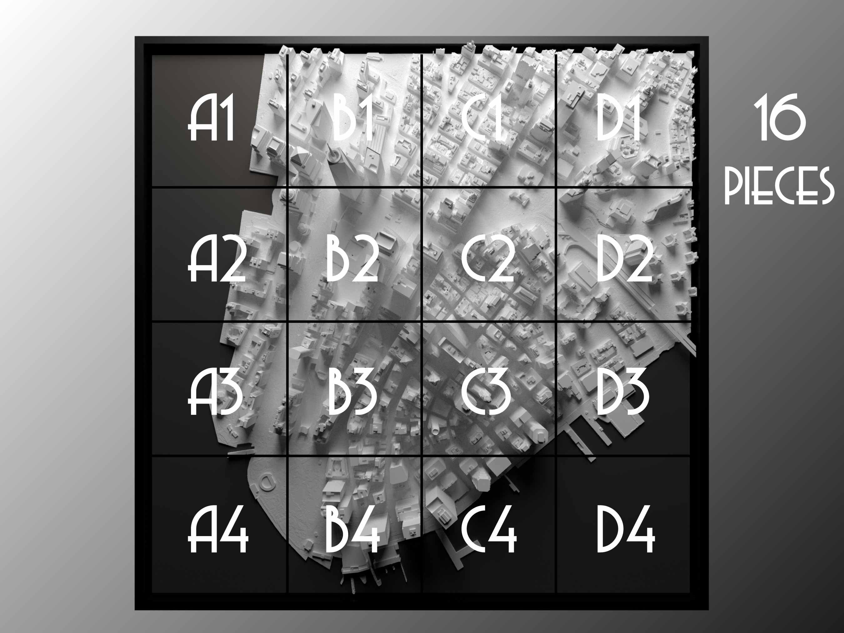 3d Manhattan, World Map, 3D NYC, 3d Print Stl File, New York City ...