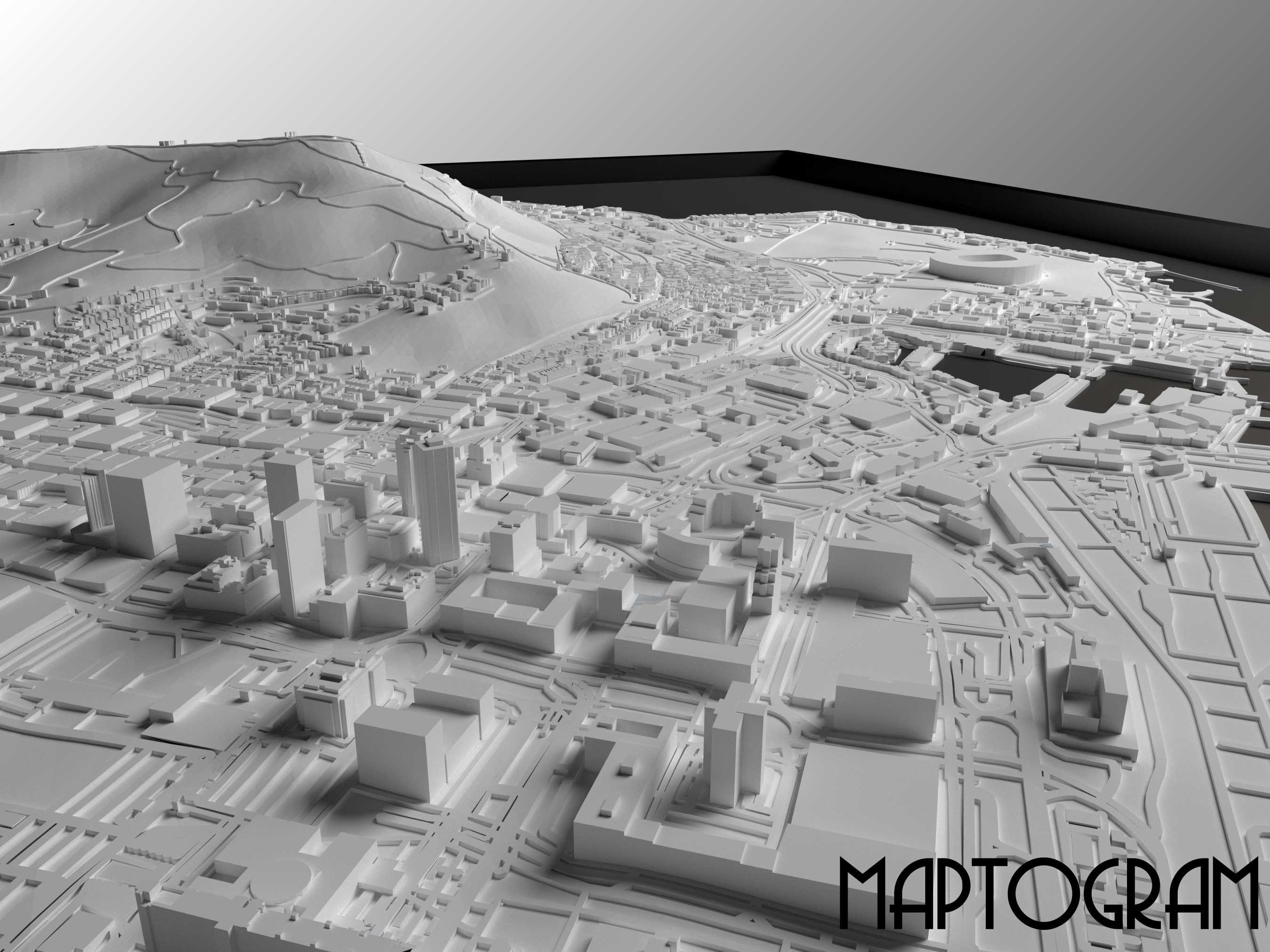 3d Cape Town, World Map, 3d Cape Town, 3d Printing Stl File, Cape Town ...