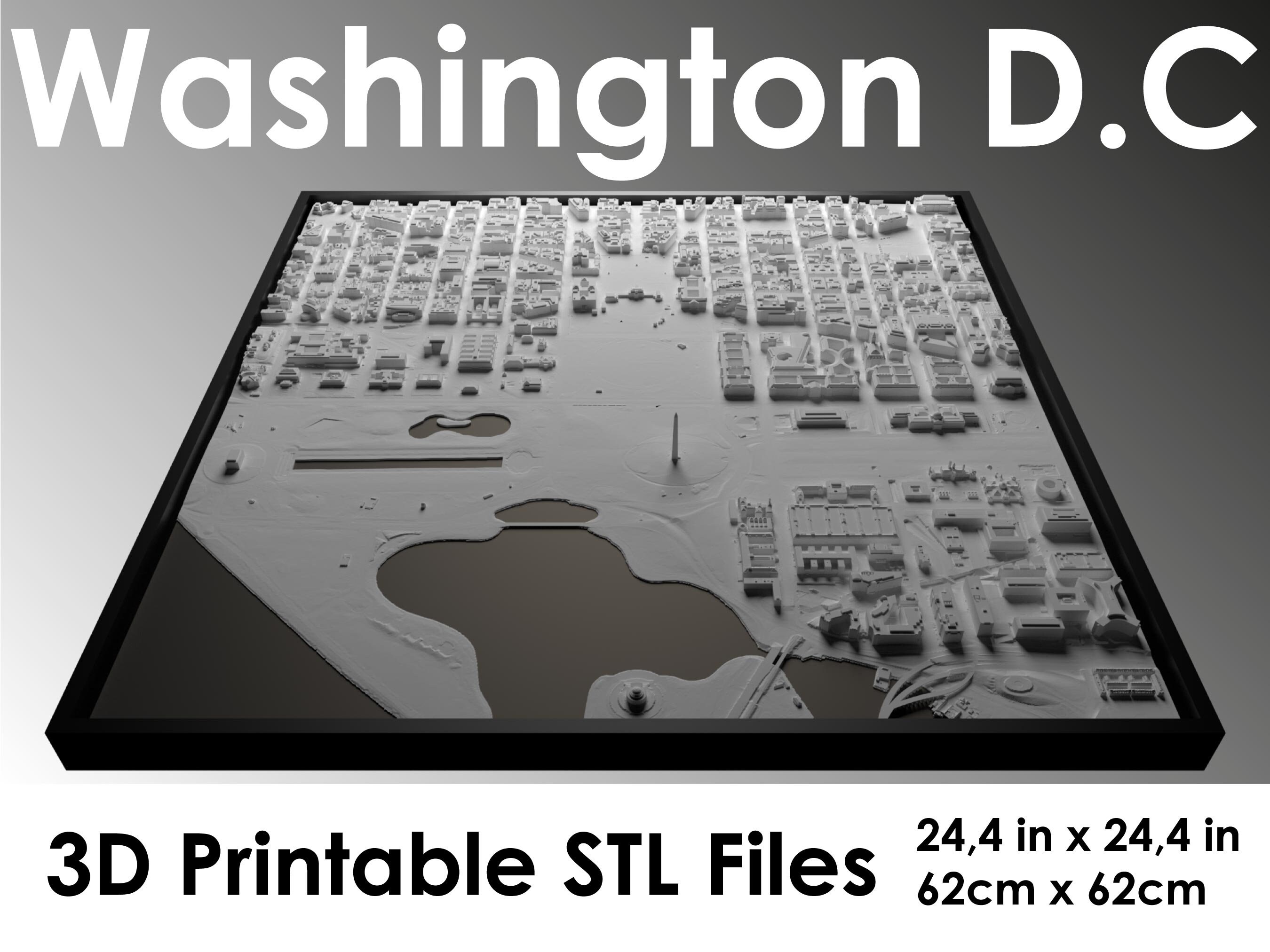 Washington DC 3D Print File Digital Files STL Print File 3D Printable ...