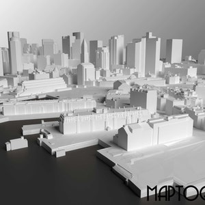 3D Boston, World Map, 3d Print Stl File, Boston Skyline, Boston Map ...