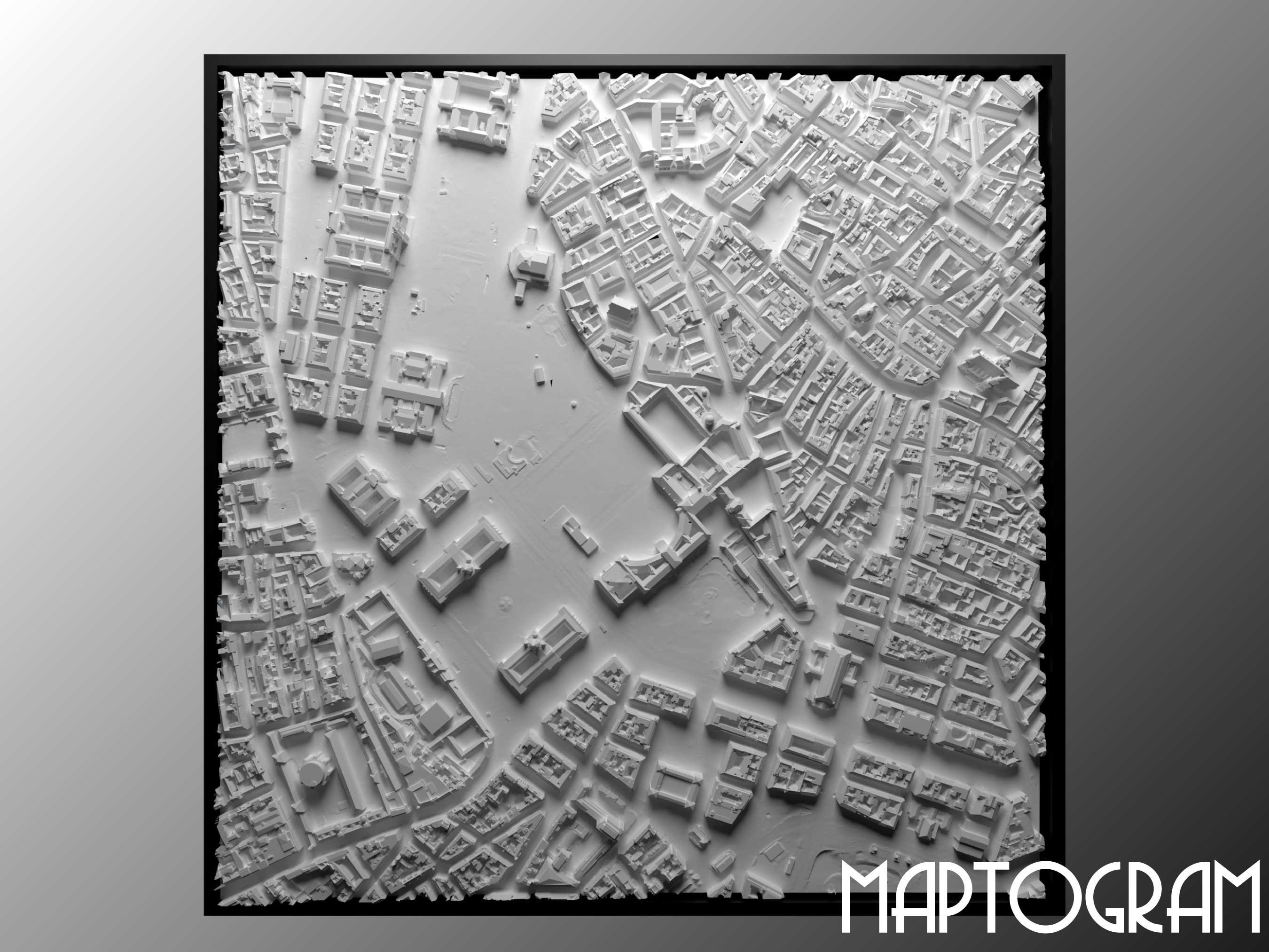 3D Vienna, World Map, 3d Print Stl File, Vienna Skyline, Vienna Map ...