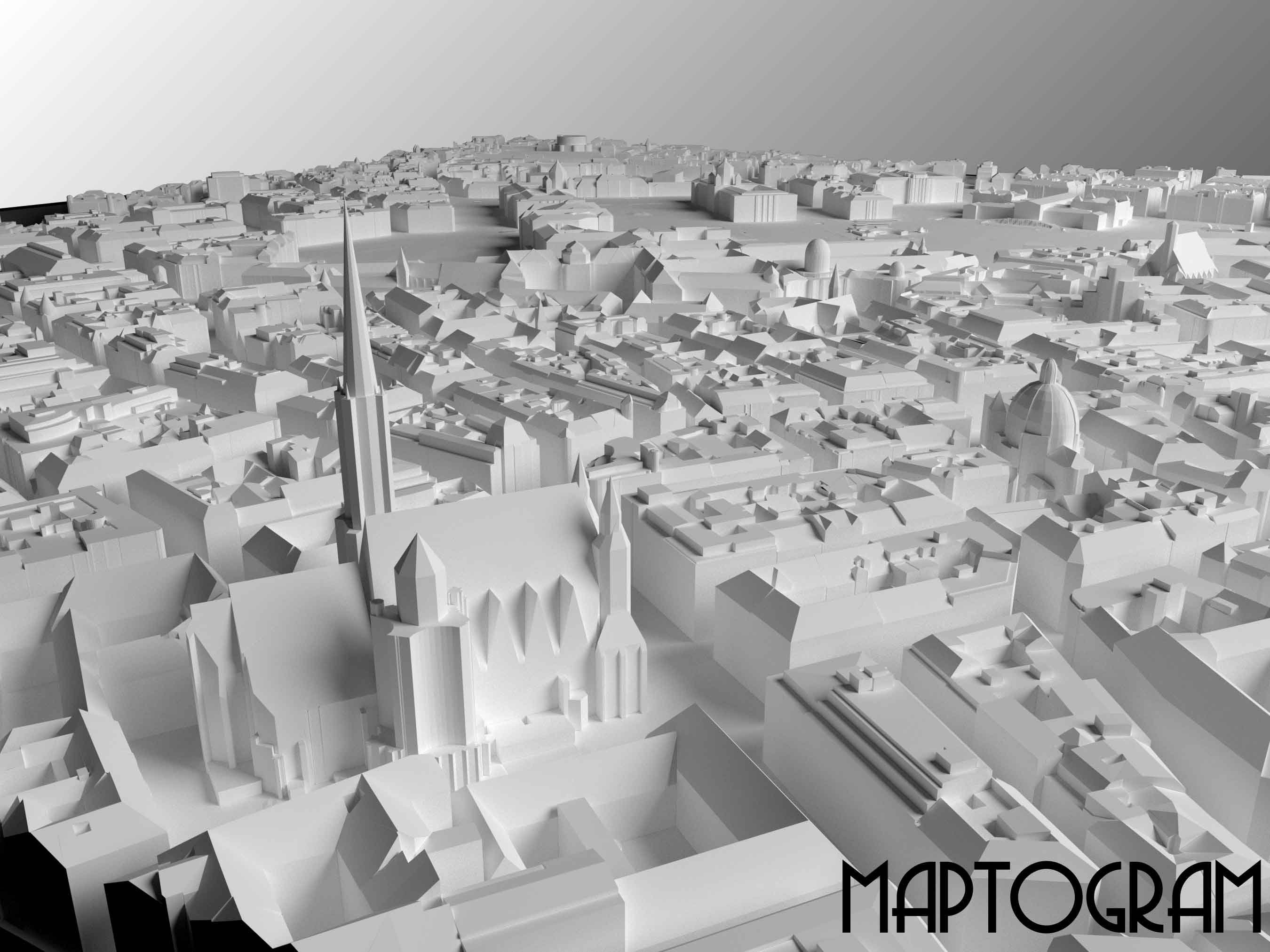 3D Vienna, World Map, 3d Print Stl File, Vienna Skyline, Vienna Map ...