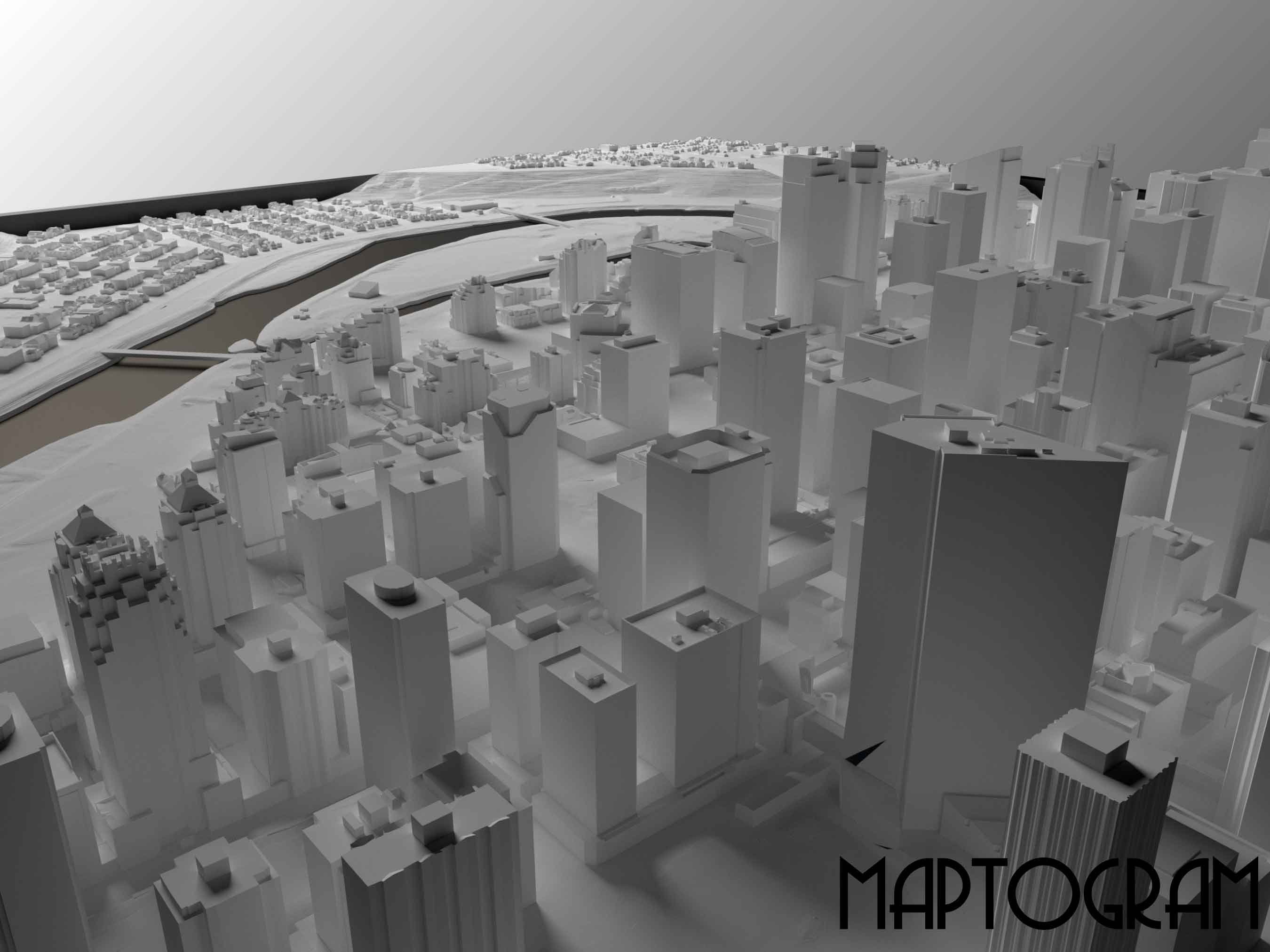 Calgary 3D Print File | Digital Files | 3D Printable City Model | STL ...