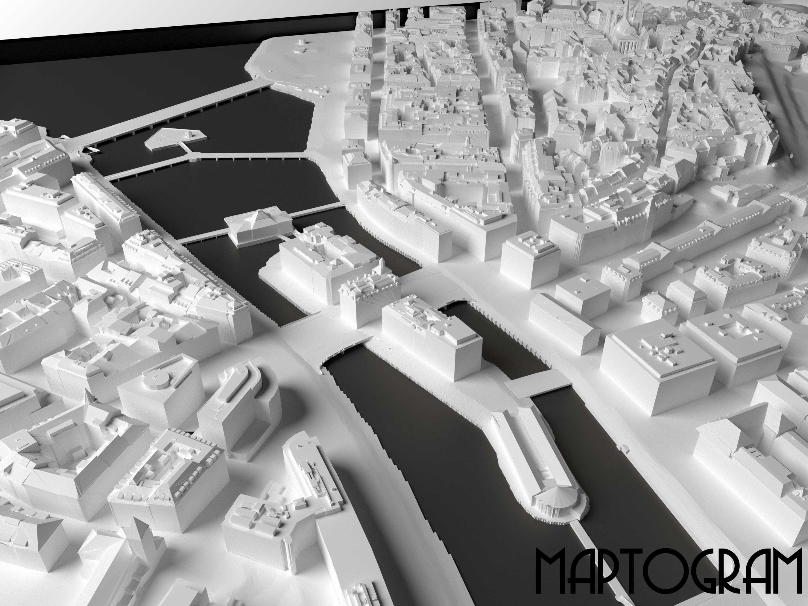 3D Geneva, World Map, 3D Geneva, 3d Print Stl File, Geneva Skyline ...