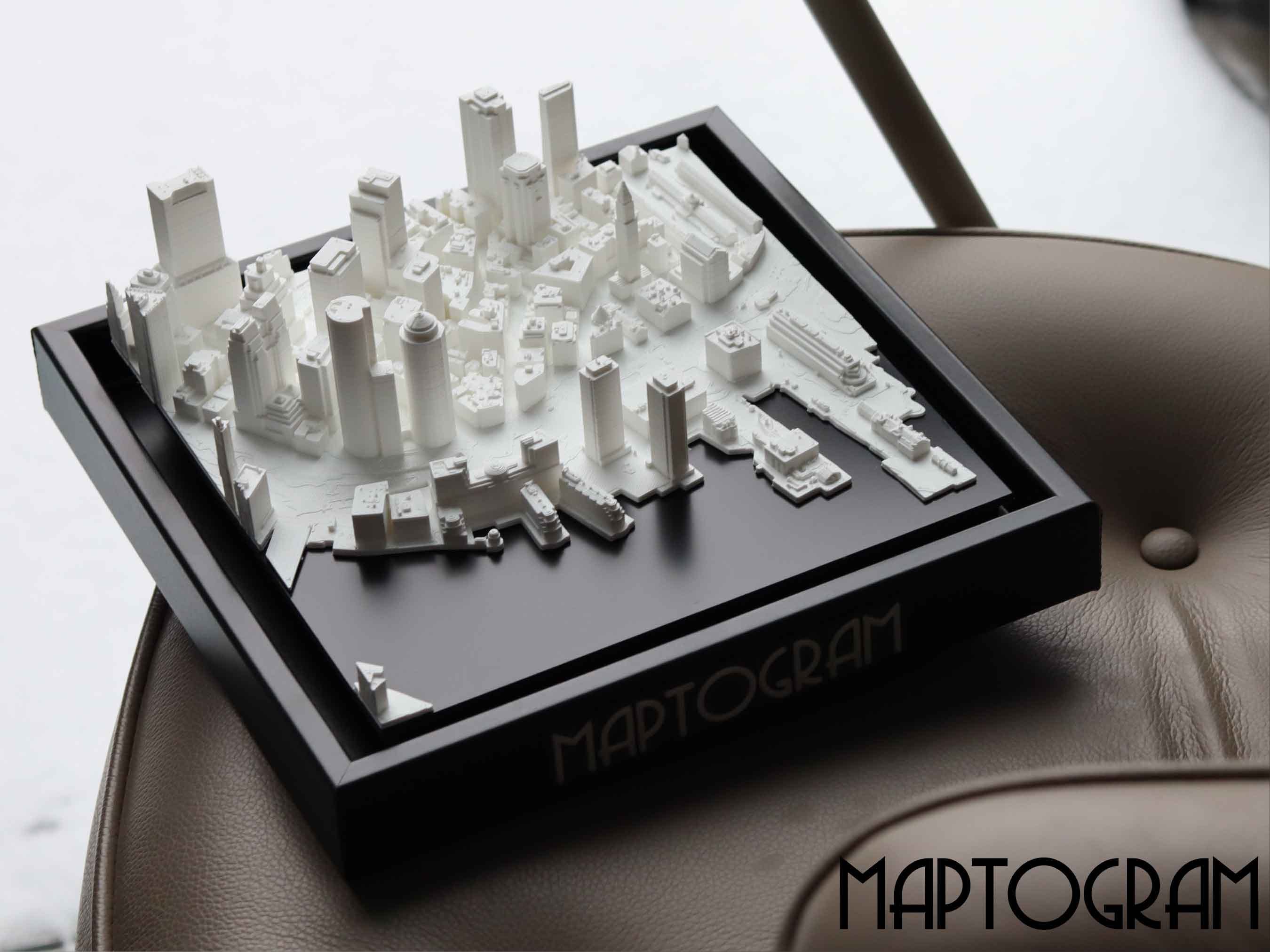 3D Boston, World Map, 3d Print Stl File, Boston Skyline, Boston Map ...