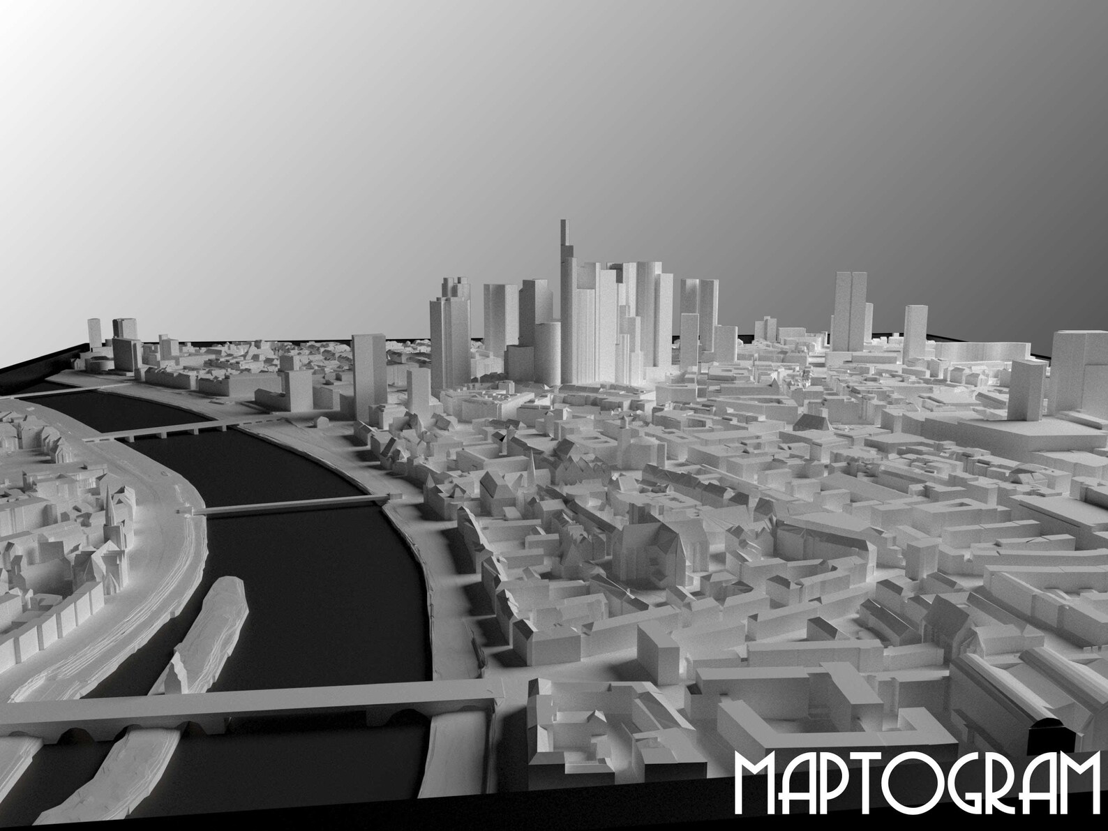 Frankfurt 3D City Map STL File – High-resolution 3D Printable City ...