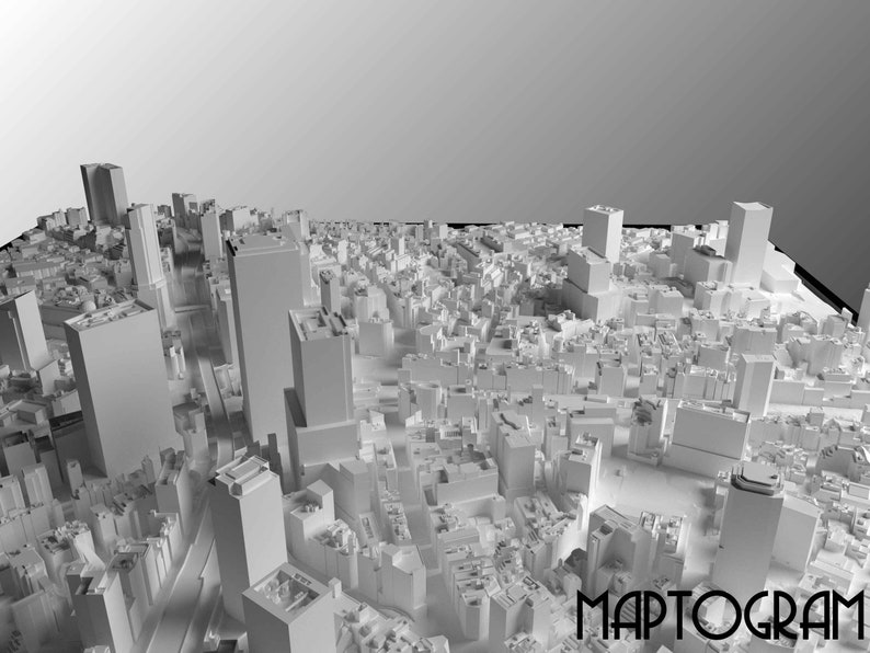 3D Tokyo Shibuya, World Map, 3d Print Stl File, Tokyo Shibuya Skyline ...