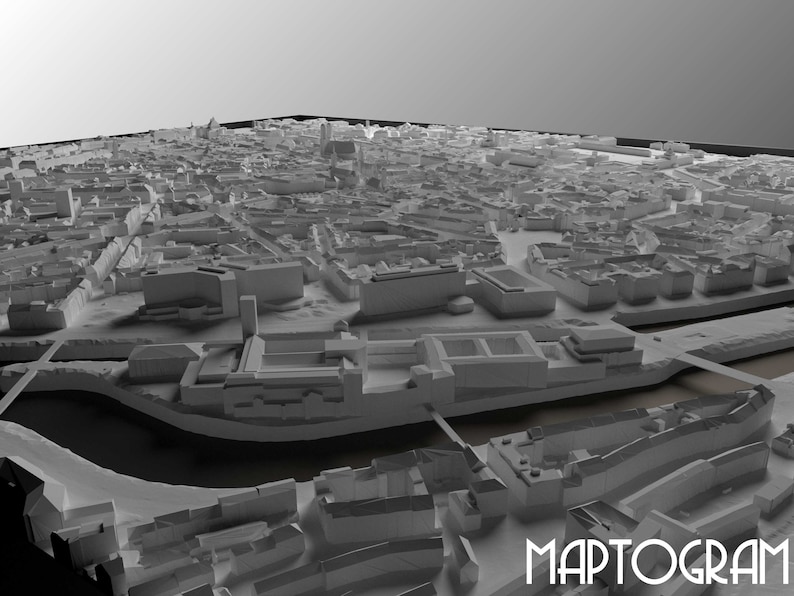 3D Munich Map Print File | Digital Files | 3D Munich Skyline | STL ...