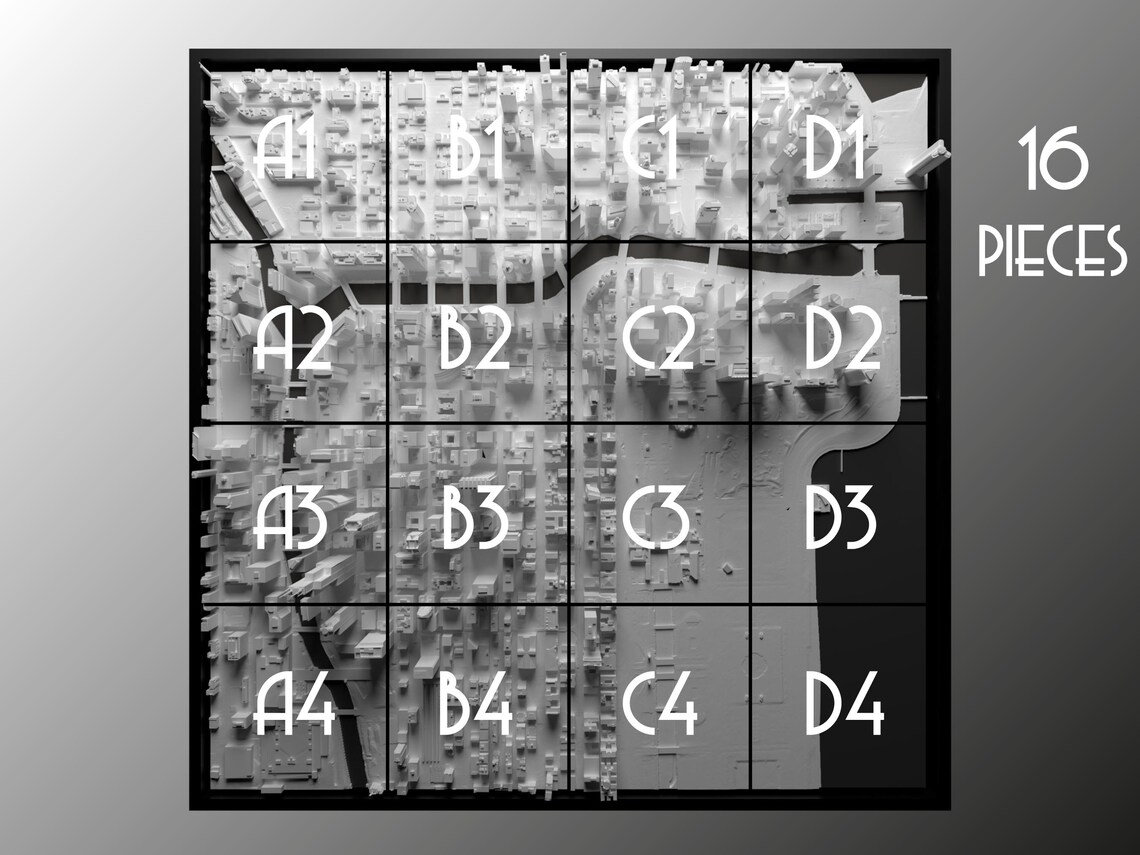 3D Chicago, World Map, 3D USA, 3d Print Stl File, Chicago Skyline ...