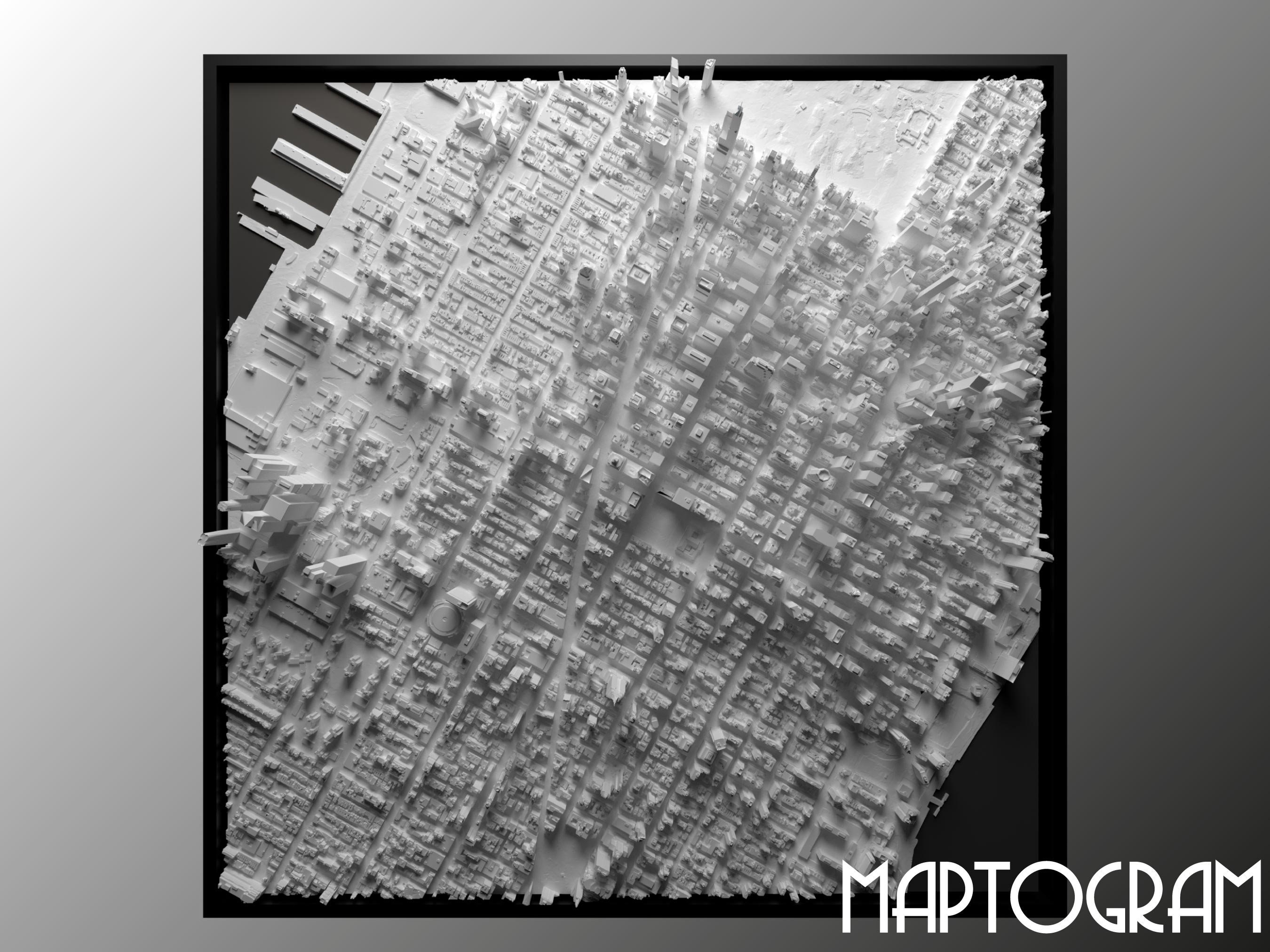 3D Manhattan, World Map, 3D NYC, 3d Print Stl File, New York City ...