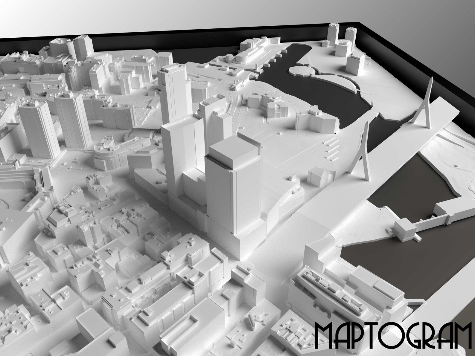 3D Boston, World Map, 3d Print Stl File, Boston Skyline, Boston Map ...