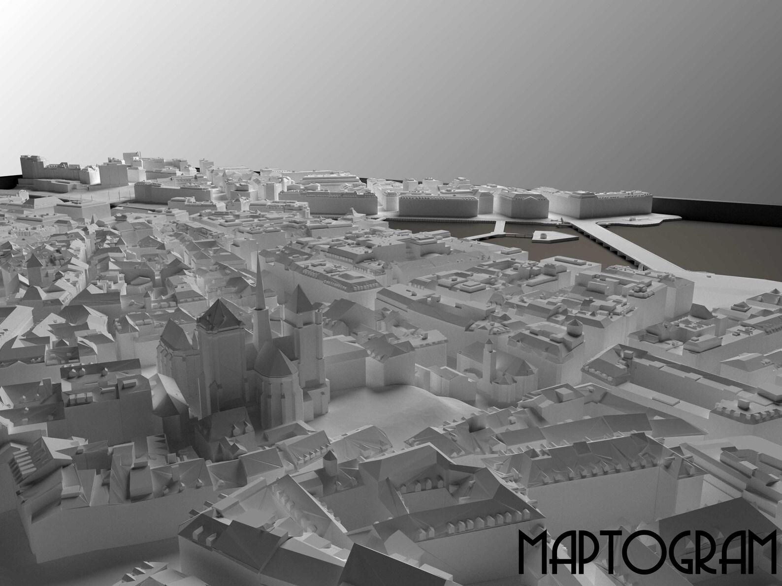 3D Geneva, World Map, 3D Geneva, 3d Print Stl File, Geneva Skyline ...