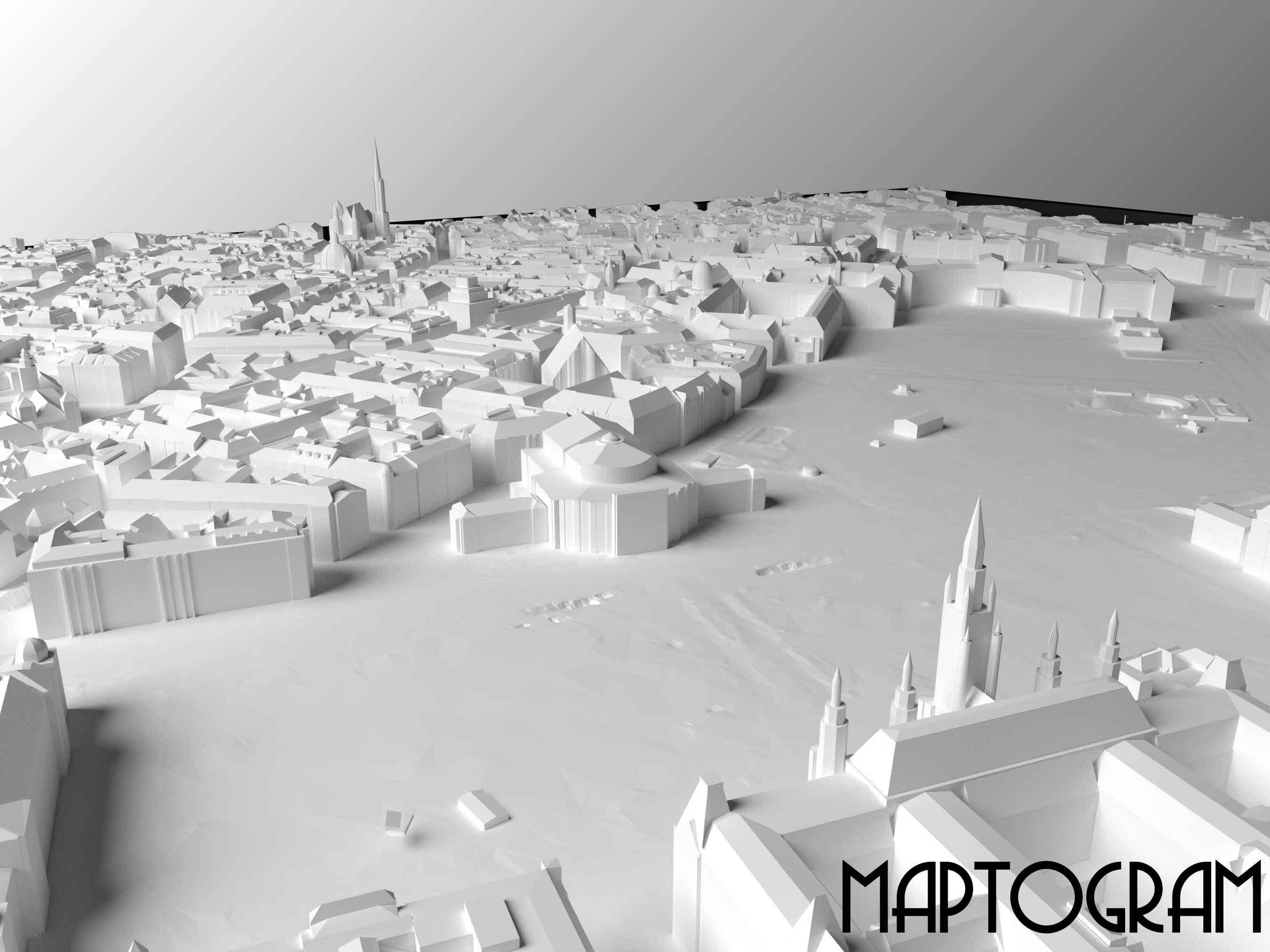 3D Vienna, World Map, 3d Print Stl File, Vienna Skyline, Vienna Map ...