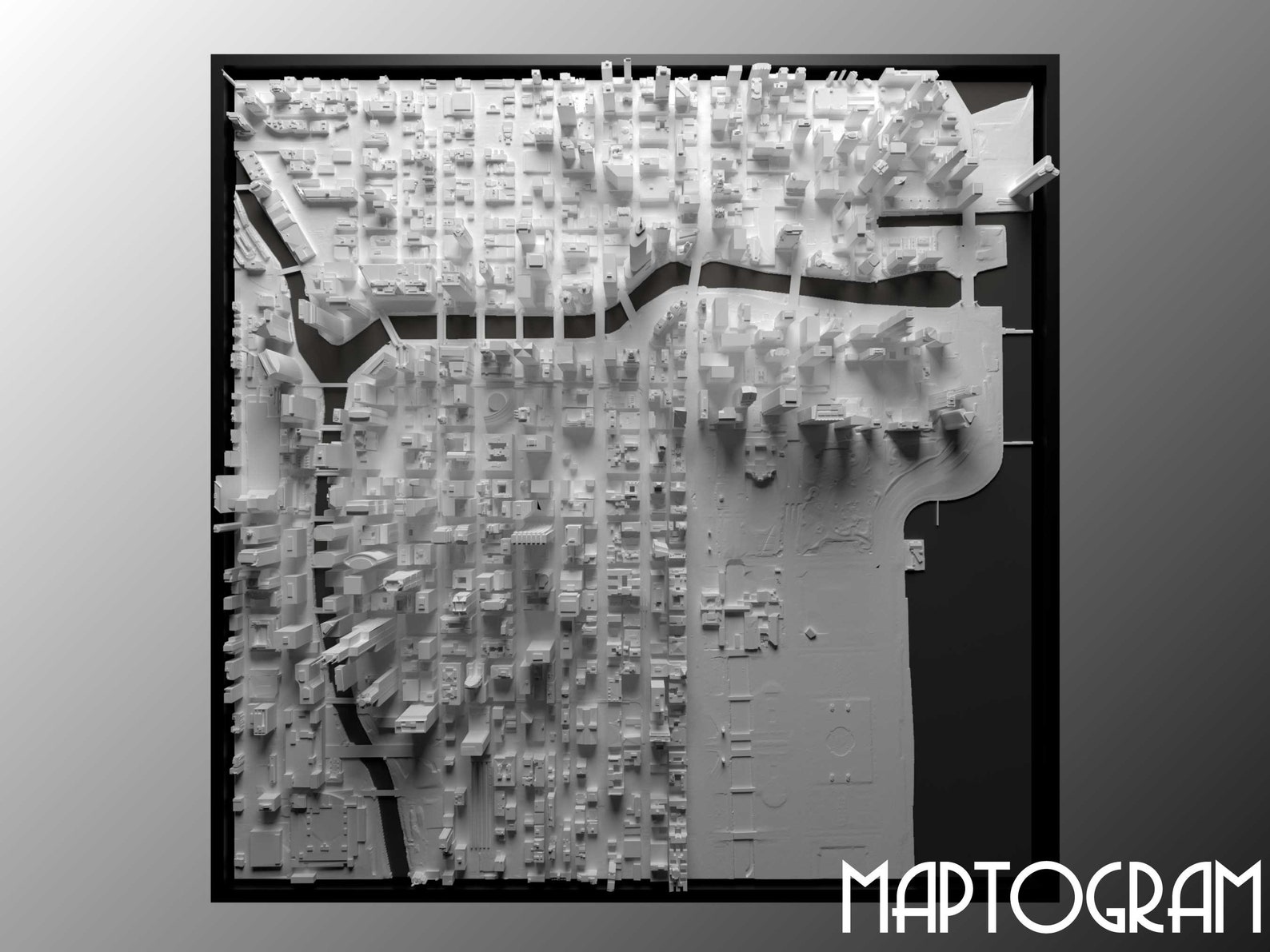 3D Chicago, World Map, 3D USA, 3d Print Stl File, Chicago Skyline ...