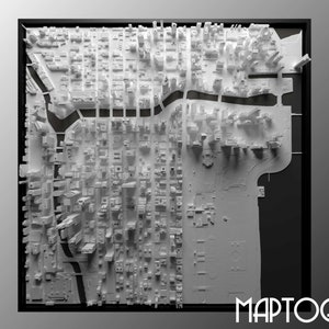 3D Chicago, World Map, 3D USA, 3d Print Stl File, Chicago Skyline ...