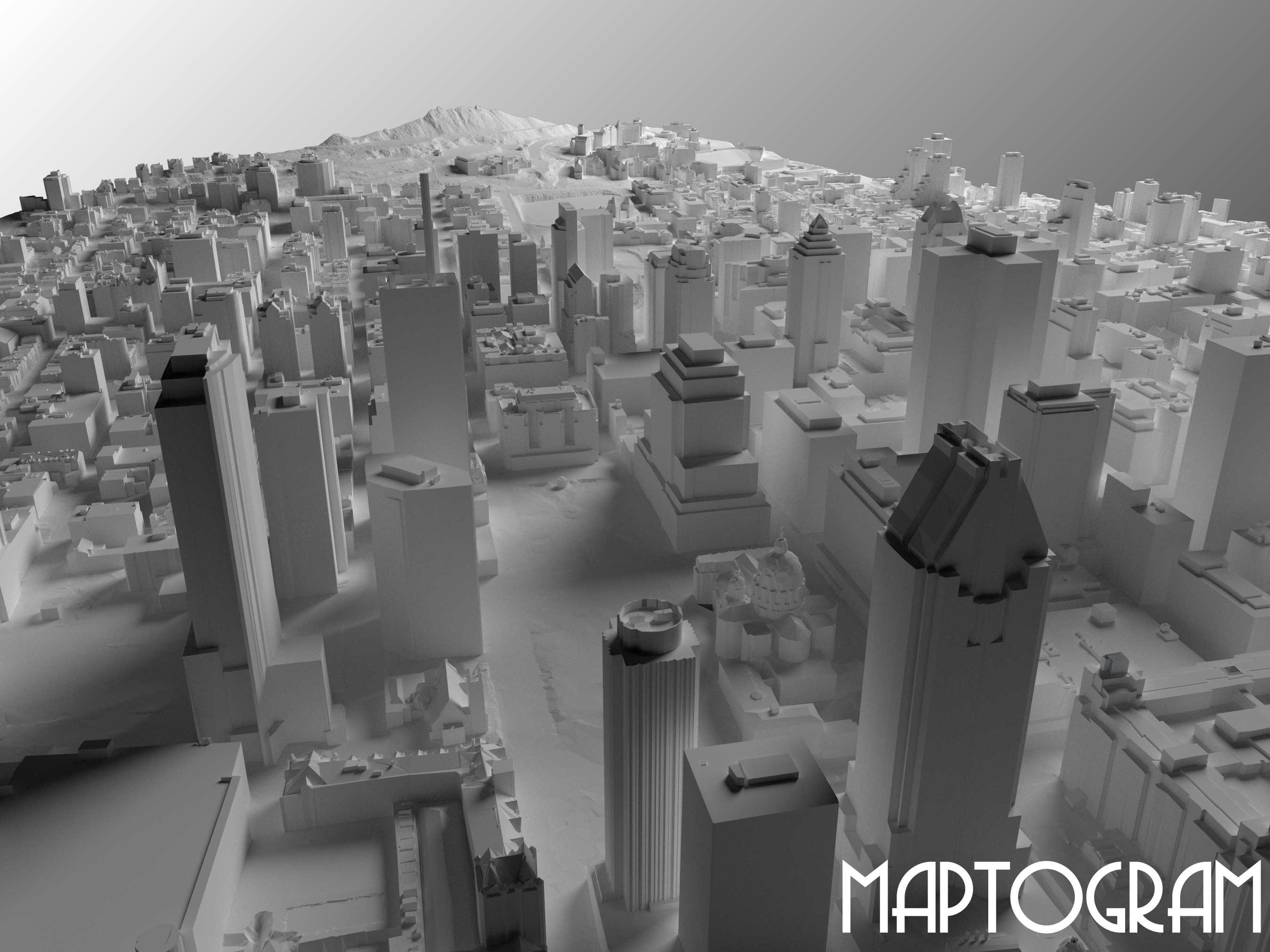 3D Montreal, World Map,3d Montréal, 3d Print Stl File, Montreal Skyline ...