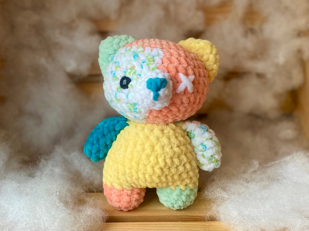 Scrappy Bear Crochet Amigurumi - Etsy
