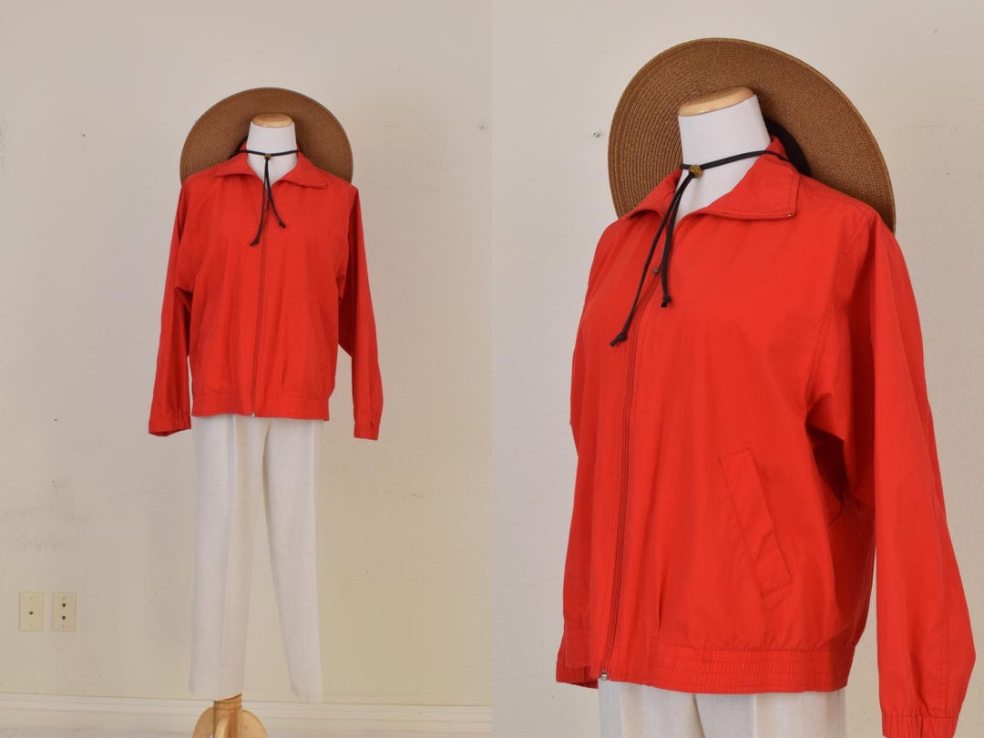 Vintage 90s Koret Francisca Lightweight Cotton/poly Full-zip Jacket ...