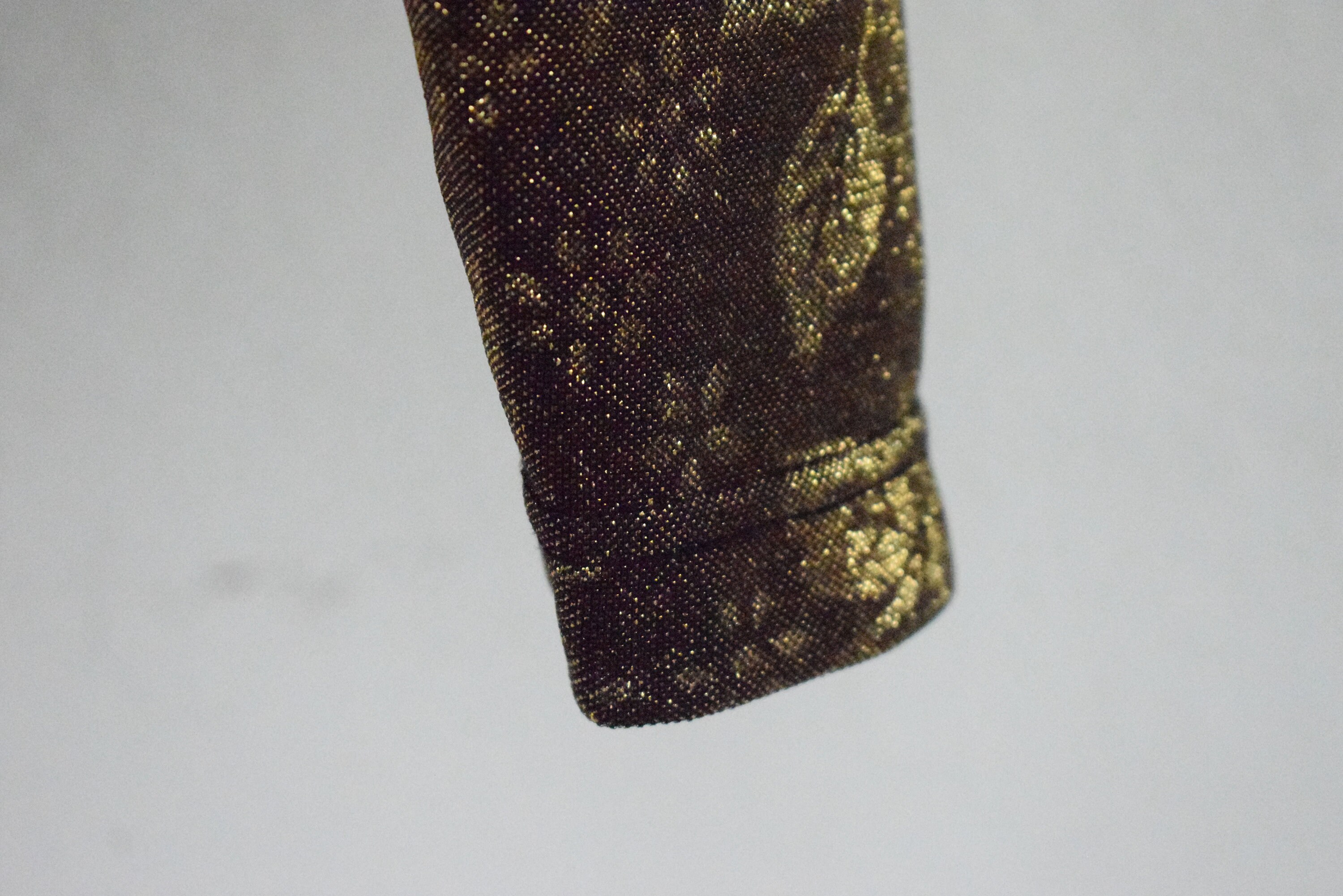 Vintage Metallic Gold Shirt 90's Floral Shirt XL - Etsy