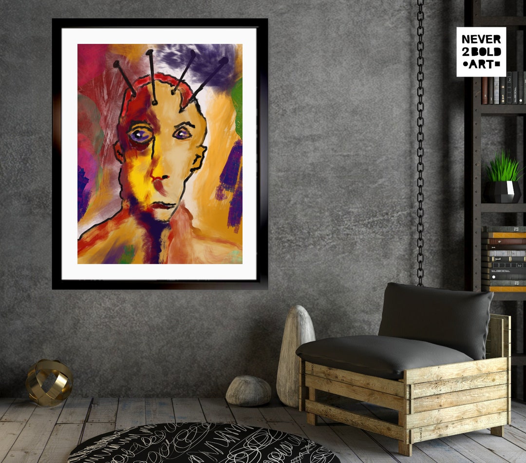 Horror Art Print, Spooky Art Print, Macabre Decor, Him Original, Creepy ...