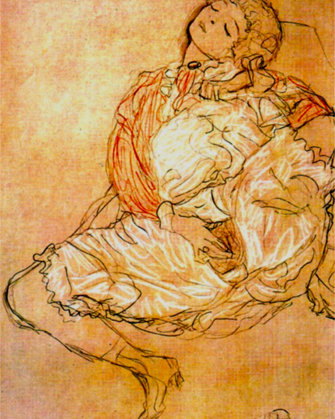 Gustav Klimt Erotic Self Pleasure Art Lesbian Masturbation Art