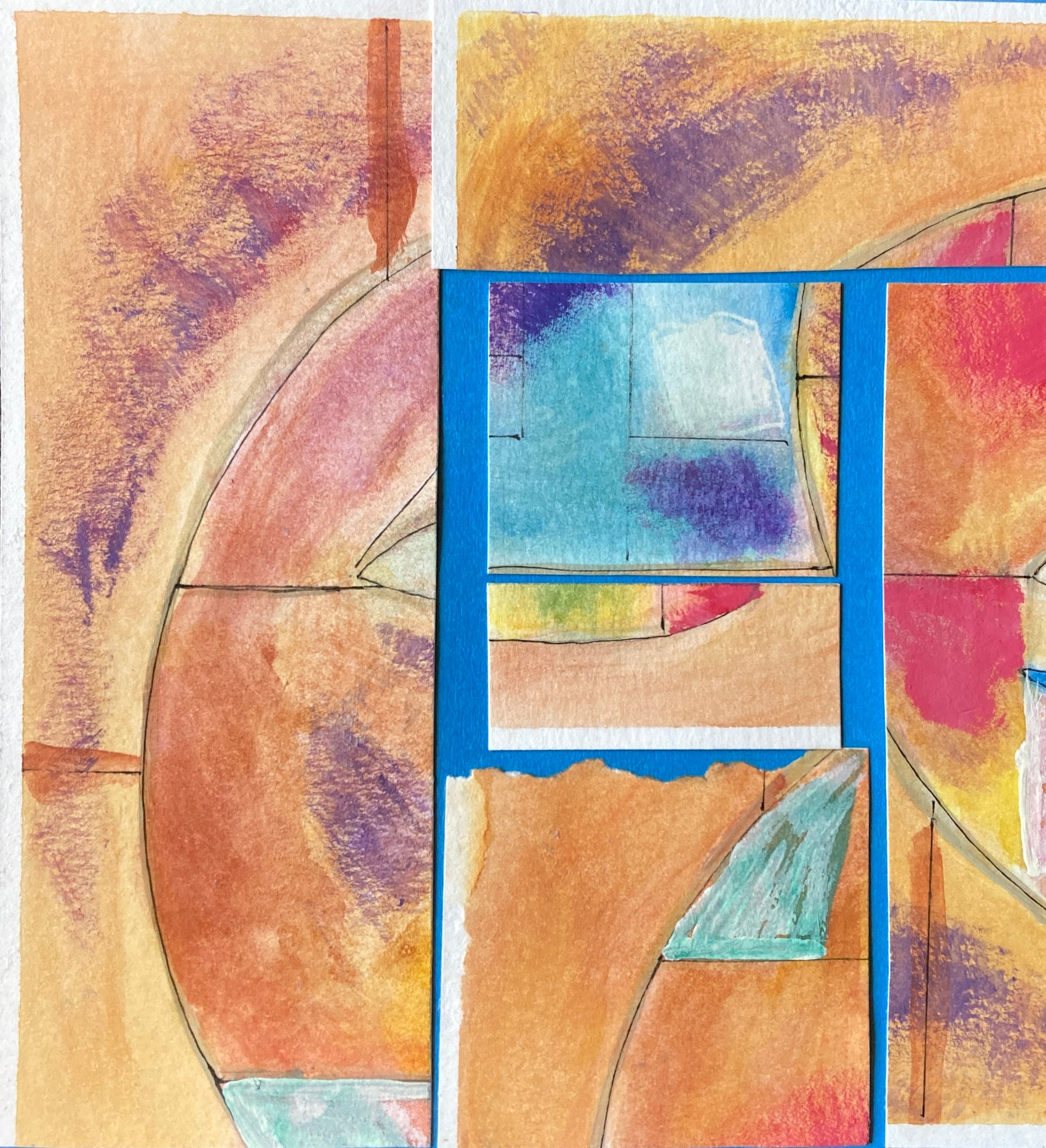 Collage Art Original, Collage Art Handmade, Set of 3 Collage Abstracts ...